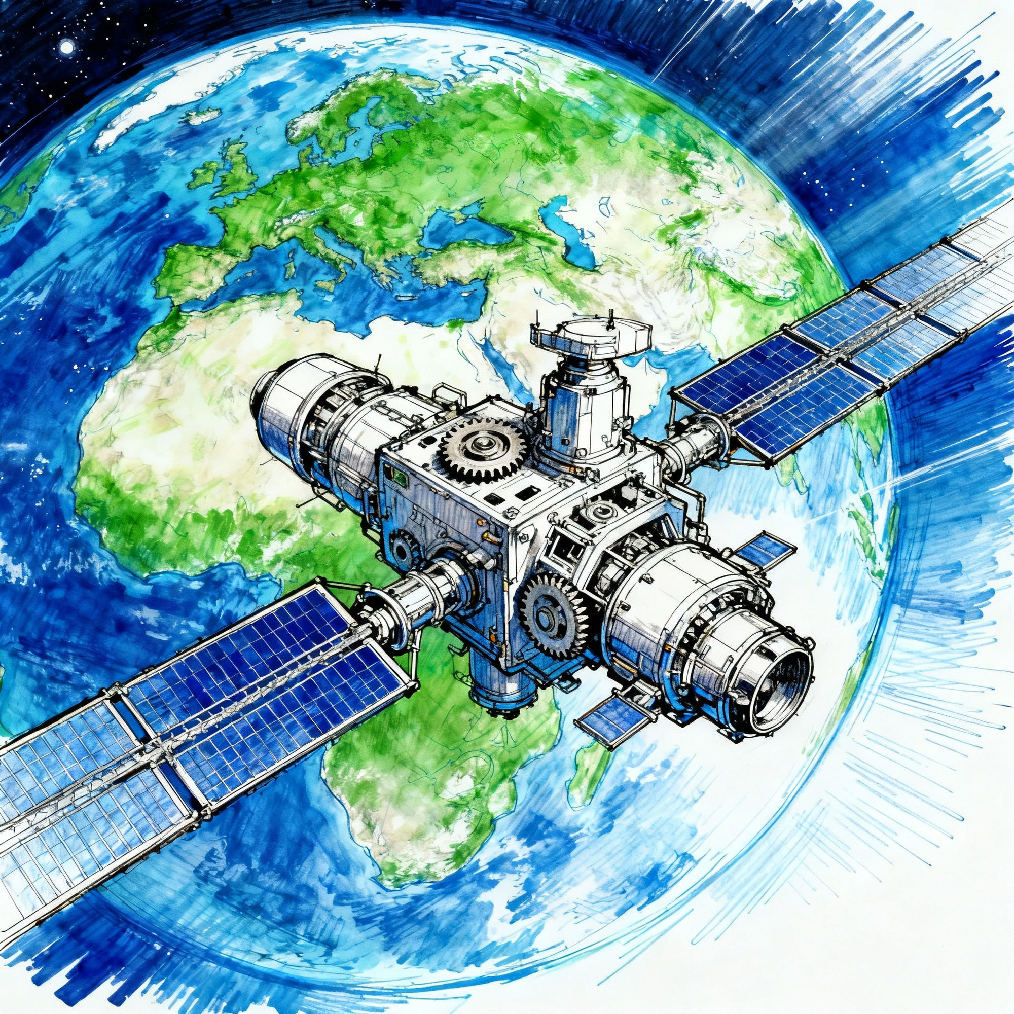 Satellite Drawings - AI Art Generator