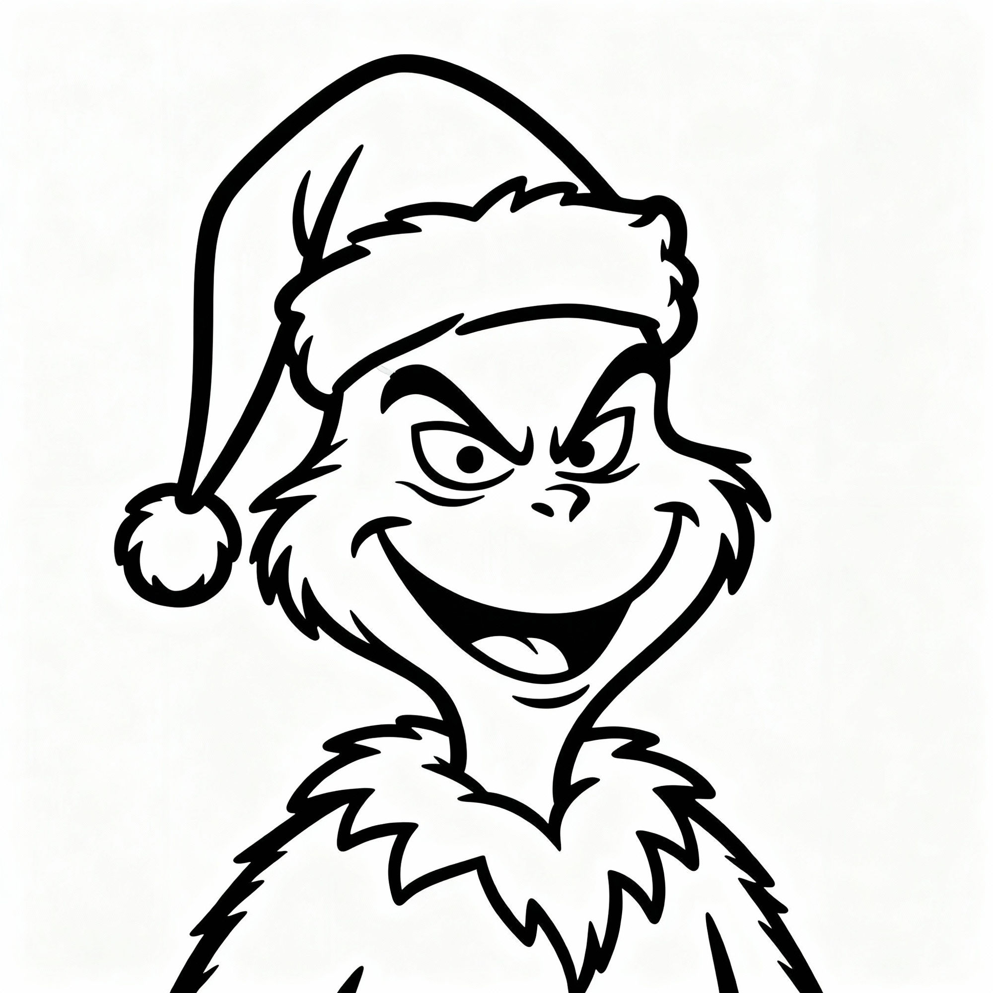 Grinch Outline Drawings - AI Art Generator