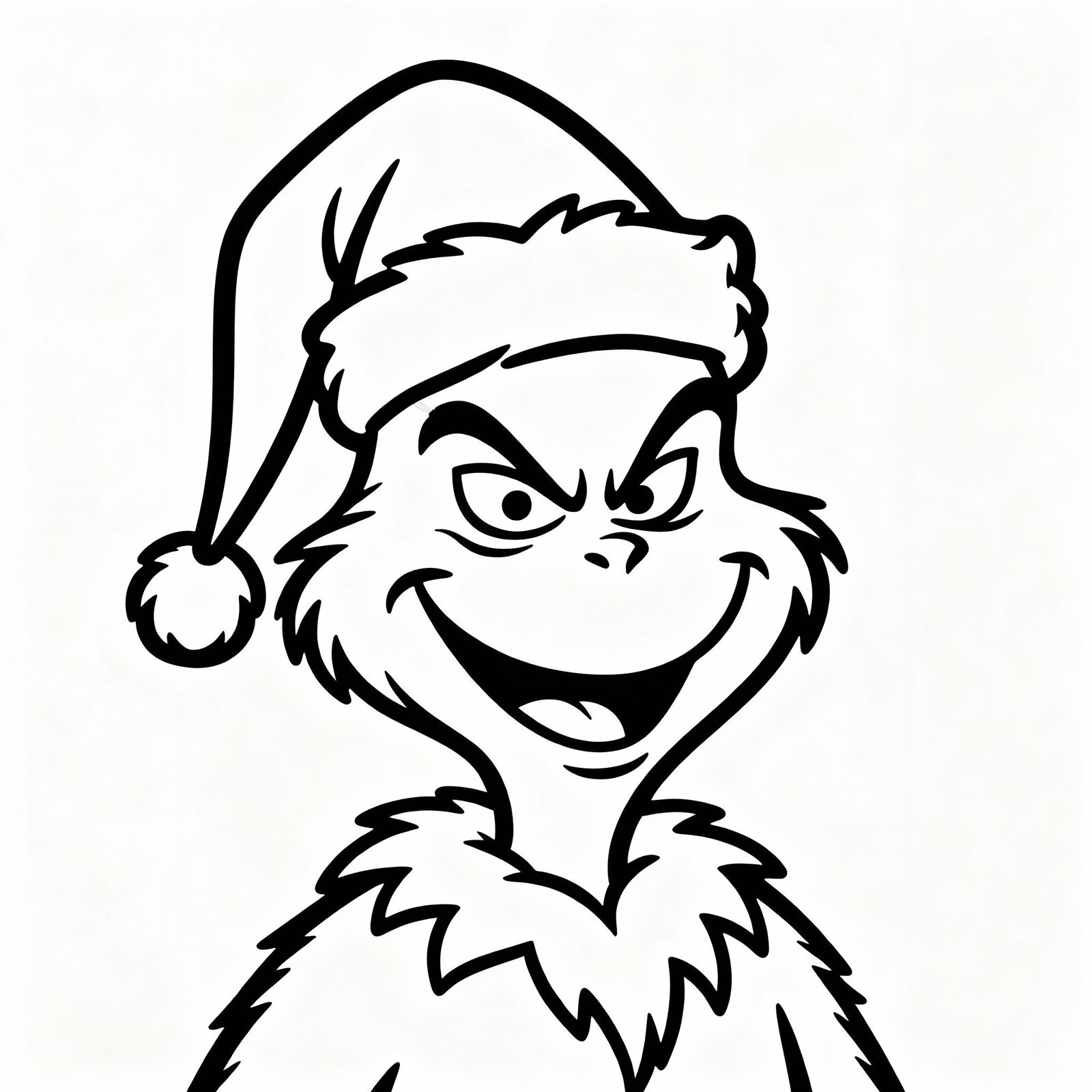 Grinch Outline Drawings - AI Art Generator