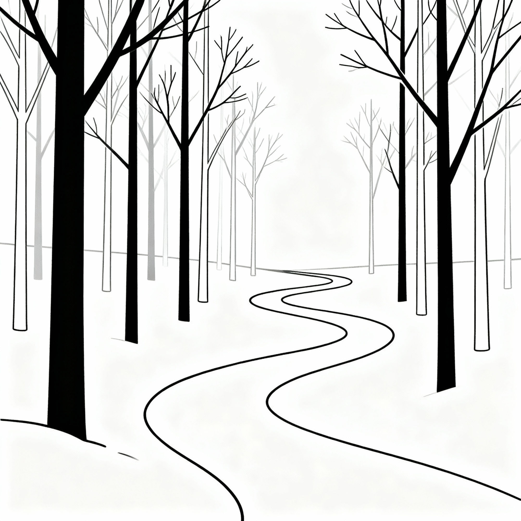 Simple Easy Forest Drawings - AI Art Generator