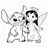 Stitch And Angel Drawing Outlines - AI Art Gallery