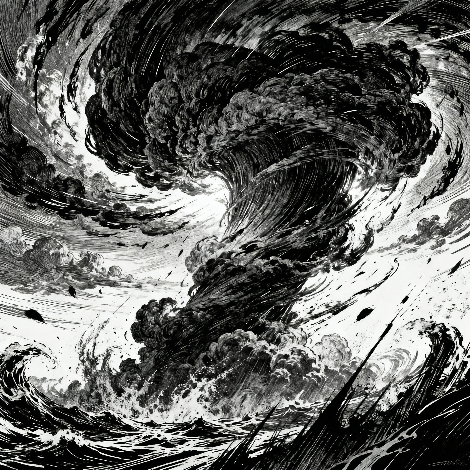Hurricane Drawings - AI Art Gallery