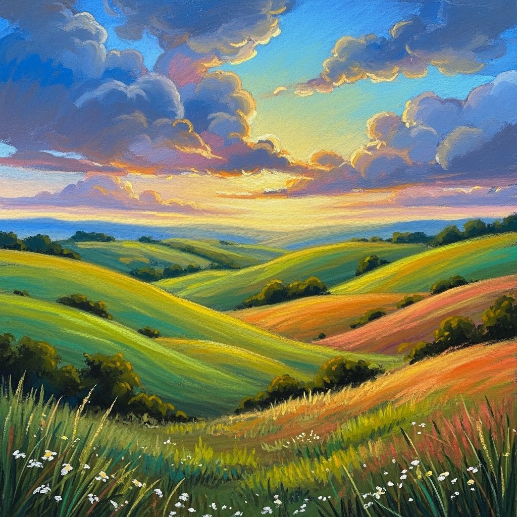 AI Oil Pastel Drawings Gallery - Create Your Own Art