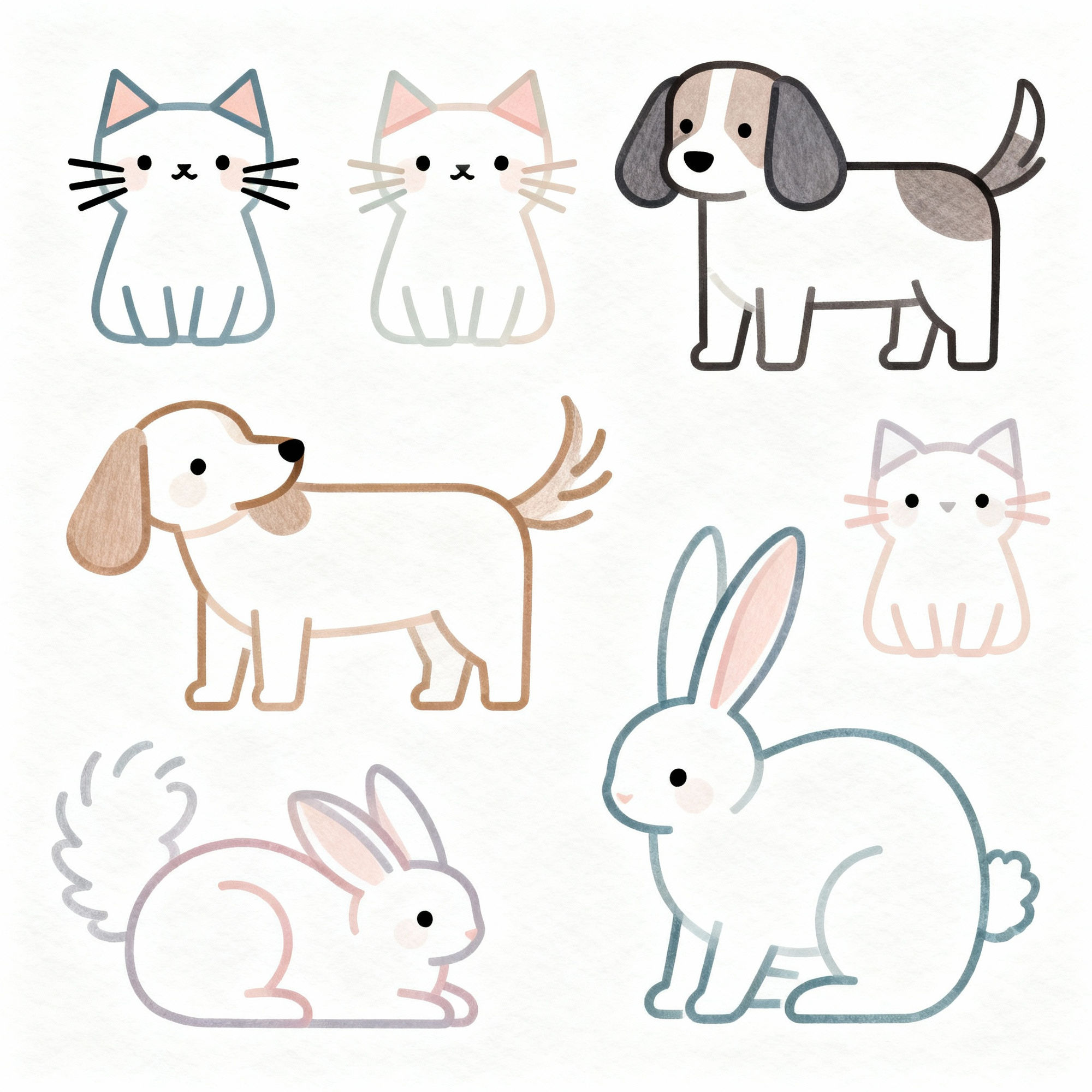 Cute Easy Drawings Of Animals - AI Art Gallery