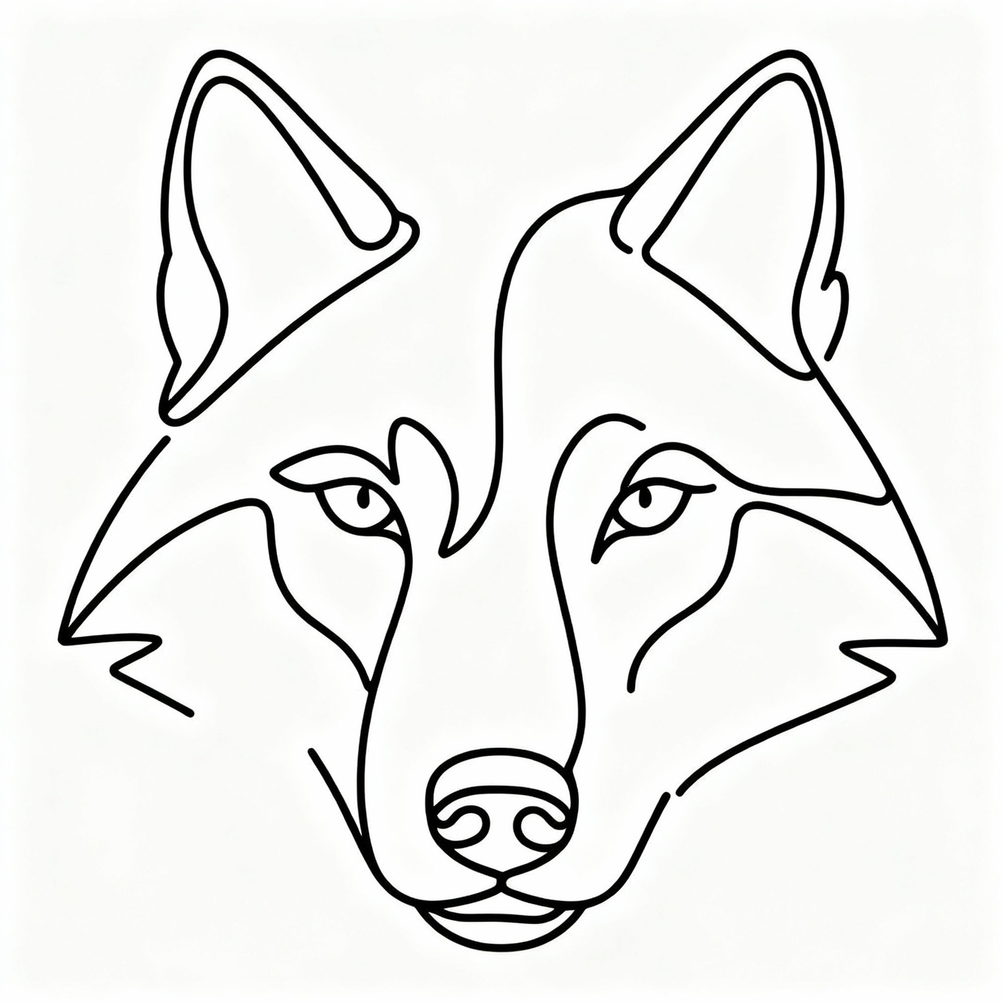 Simple Wolf Drawings - Create Your Own AI Art