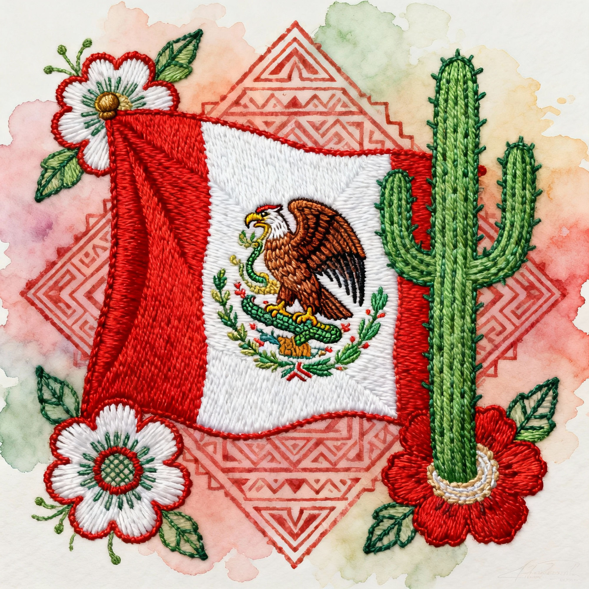 Mexico Drawing Flag - Create Your Own AI Art