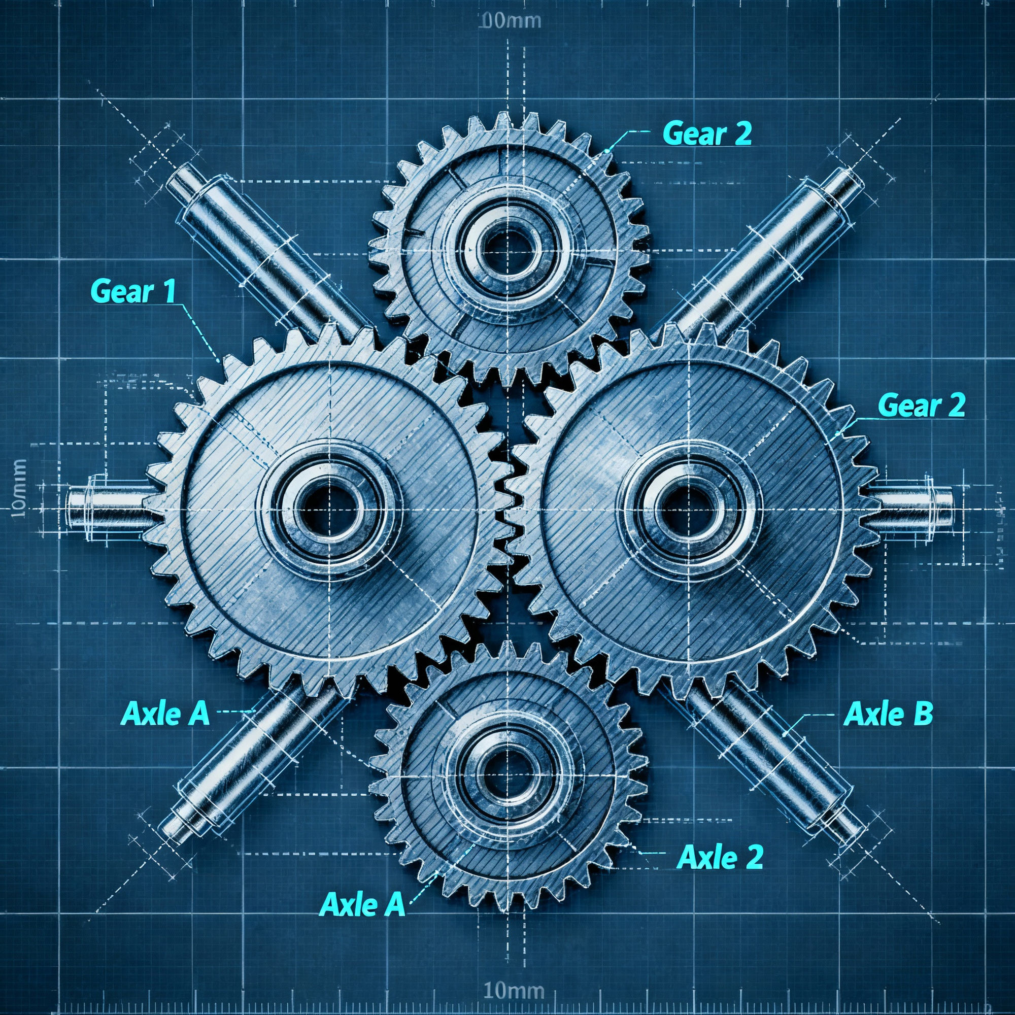 Interchangeable Parts Drawings - AI Generated Art
