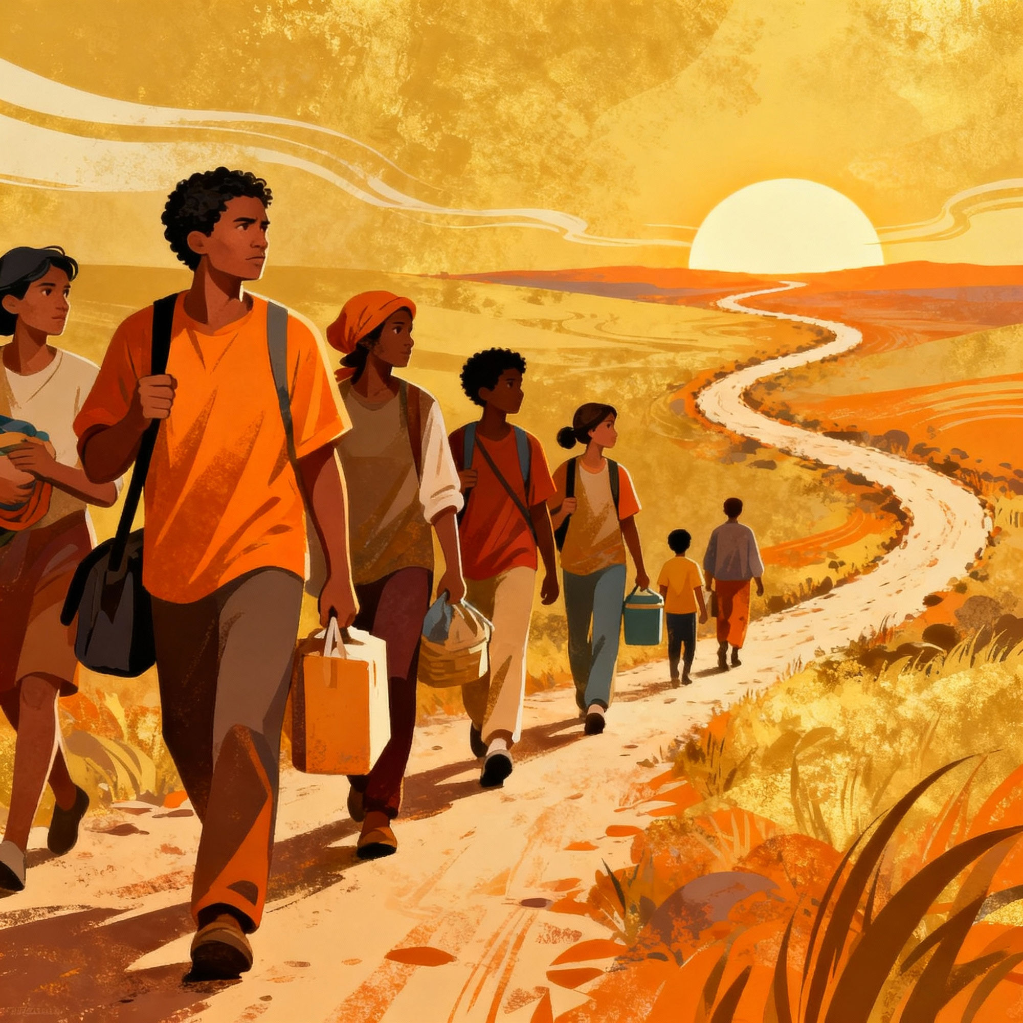 Immigrants Drawing - AI Art Gallery