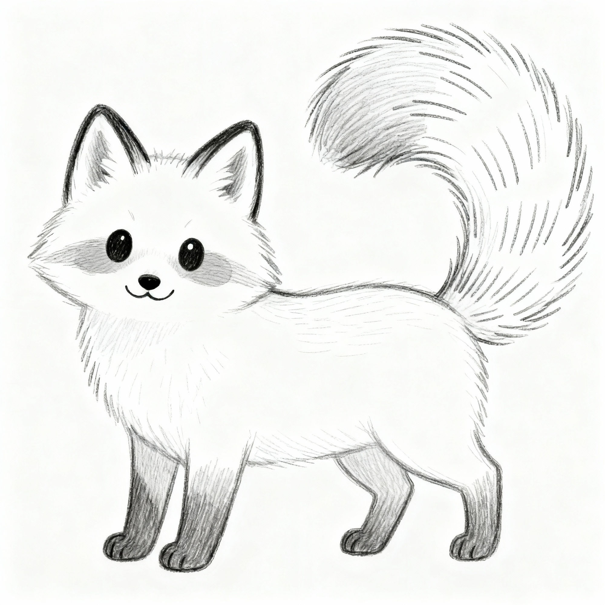 Arctic Fox Drawing Easy - Create Your Own AI Art