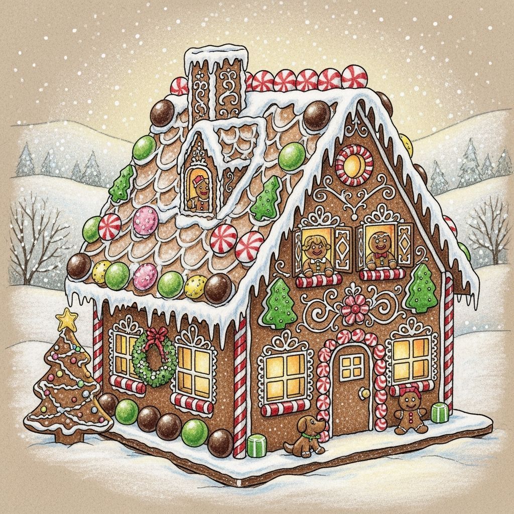 AI Gingerbread House Drawing Generator