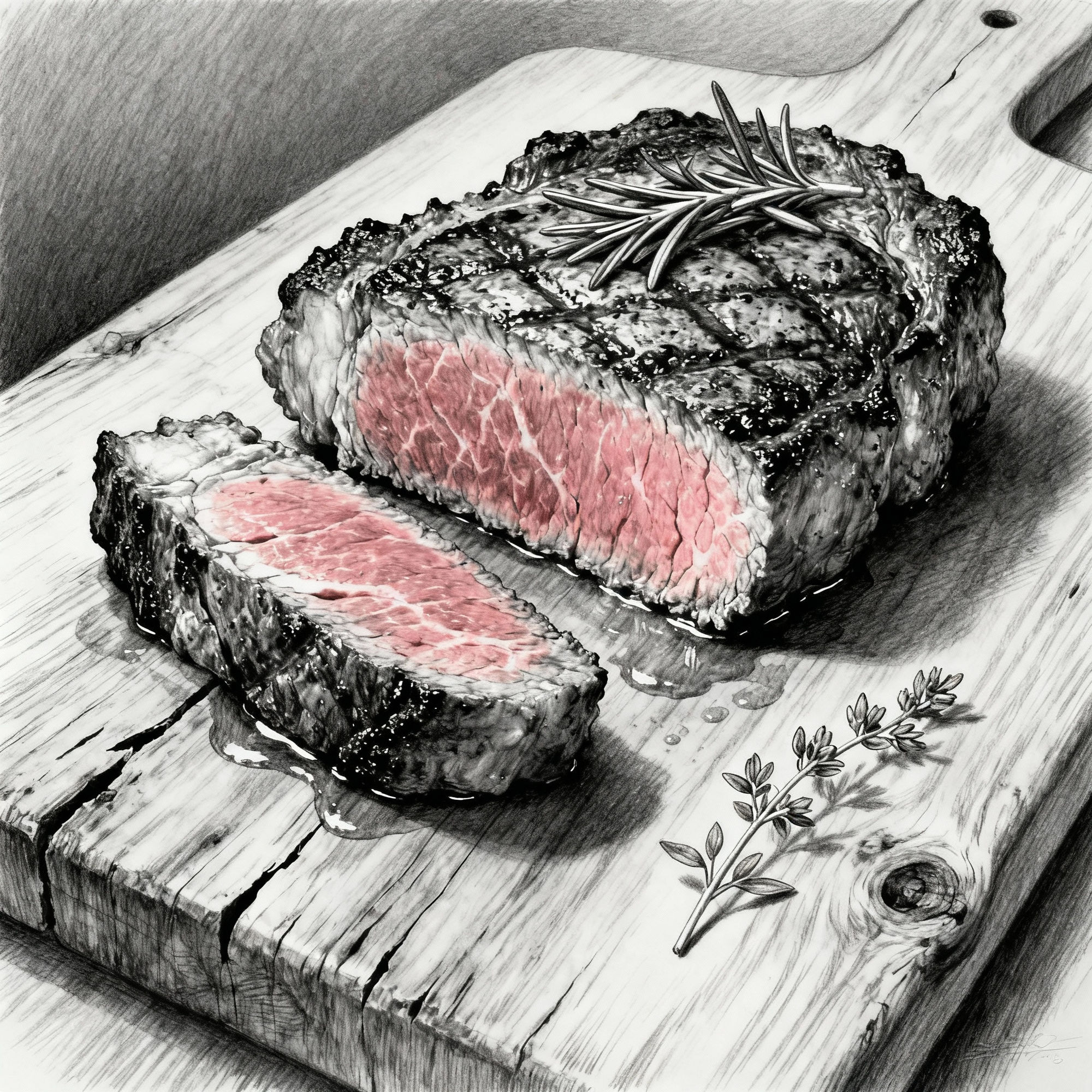 Drawing Of Steak - AI Art Gallery