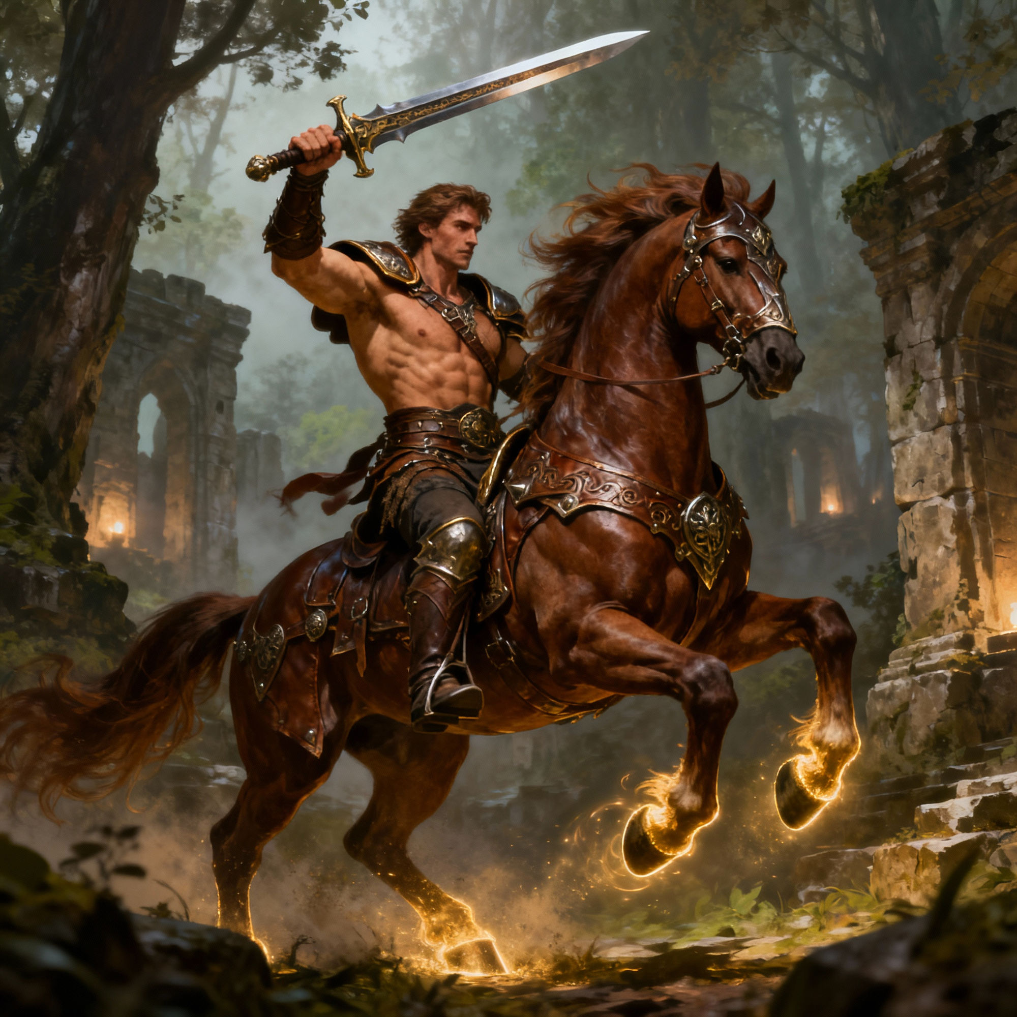 Centaur Drawings - AI Art Gallery | Nightcafe