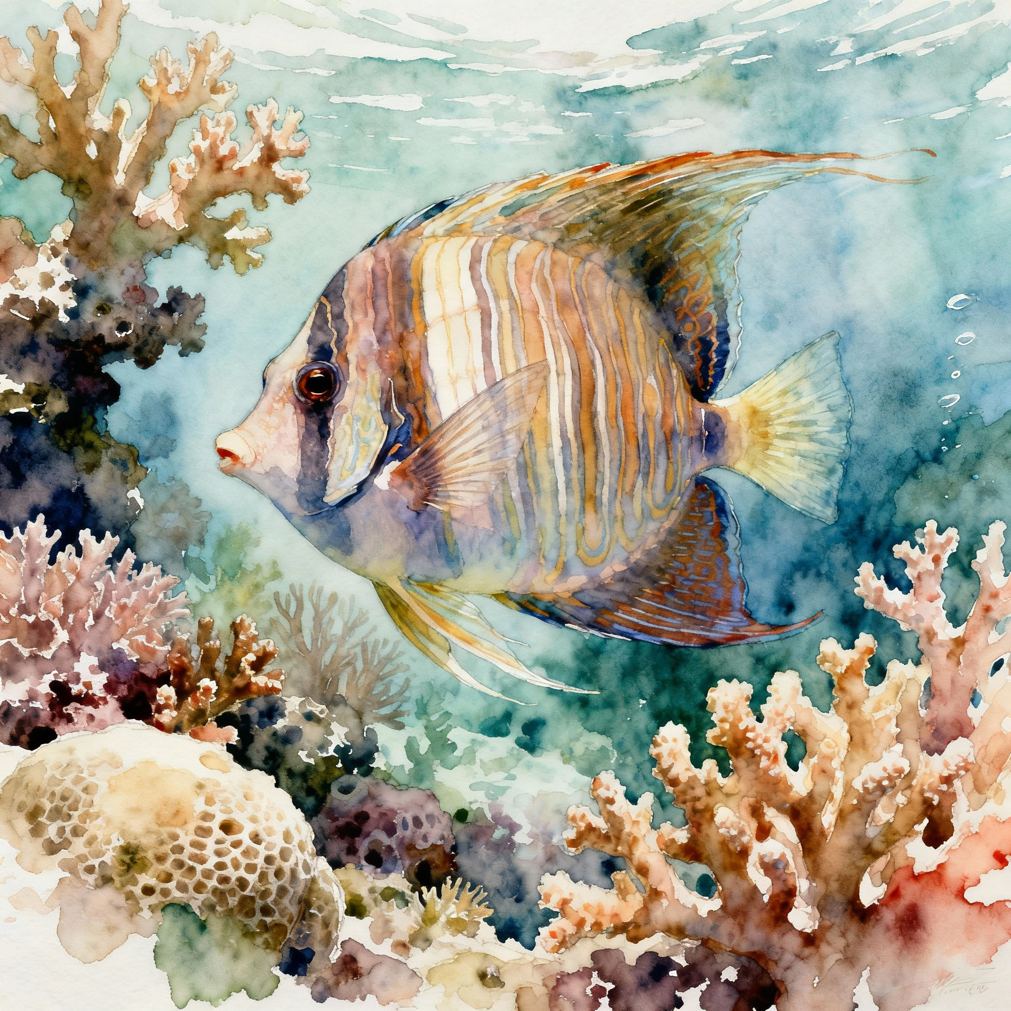 AI-generated Angelfish Drawings | Create Your Own