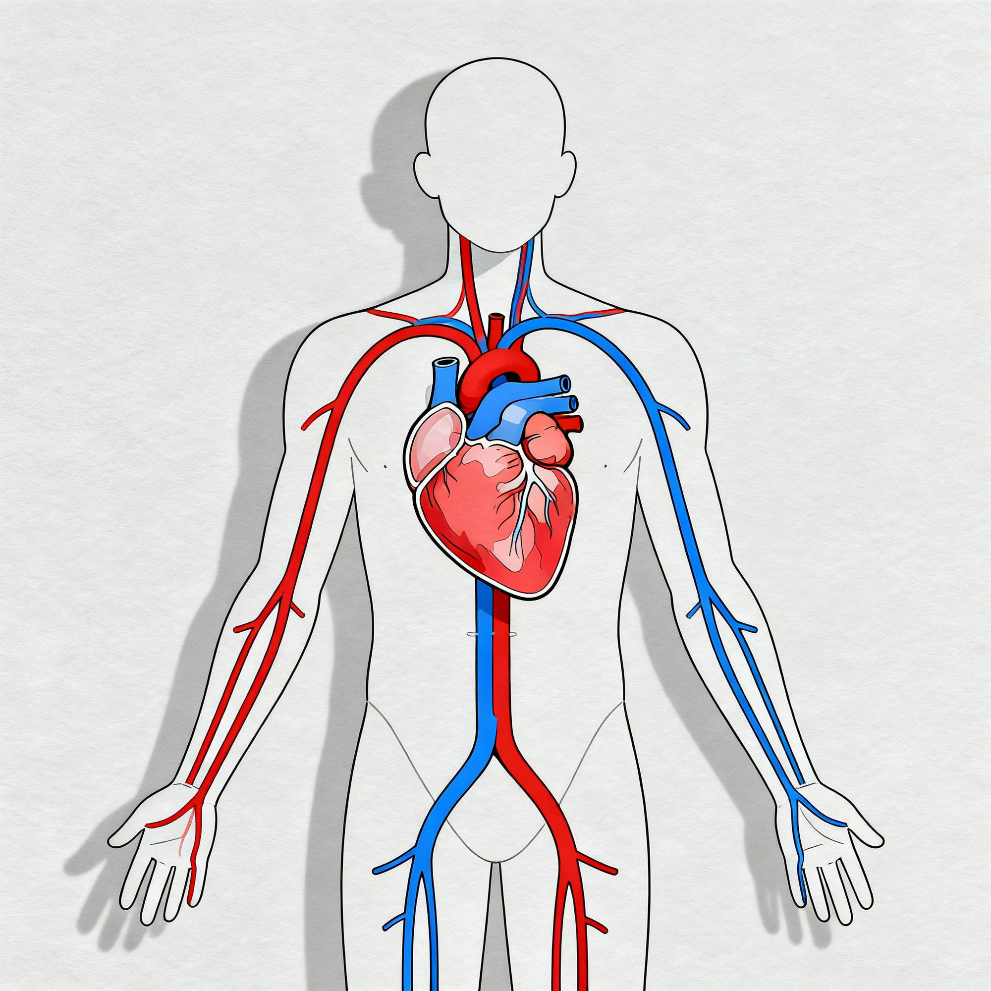 Easy Circulatory System Drawing - AI Generated Art