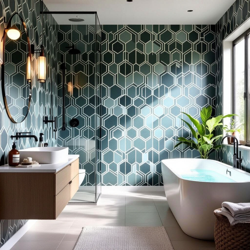 Bathroom Wallpaper Ideas - AI Generated Designs