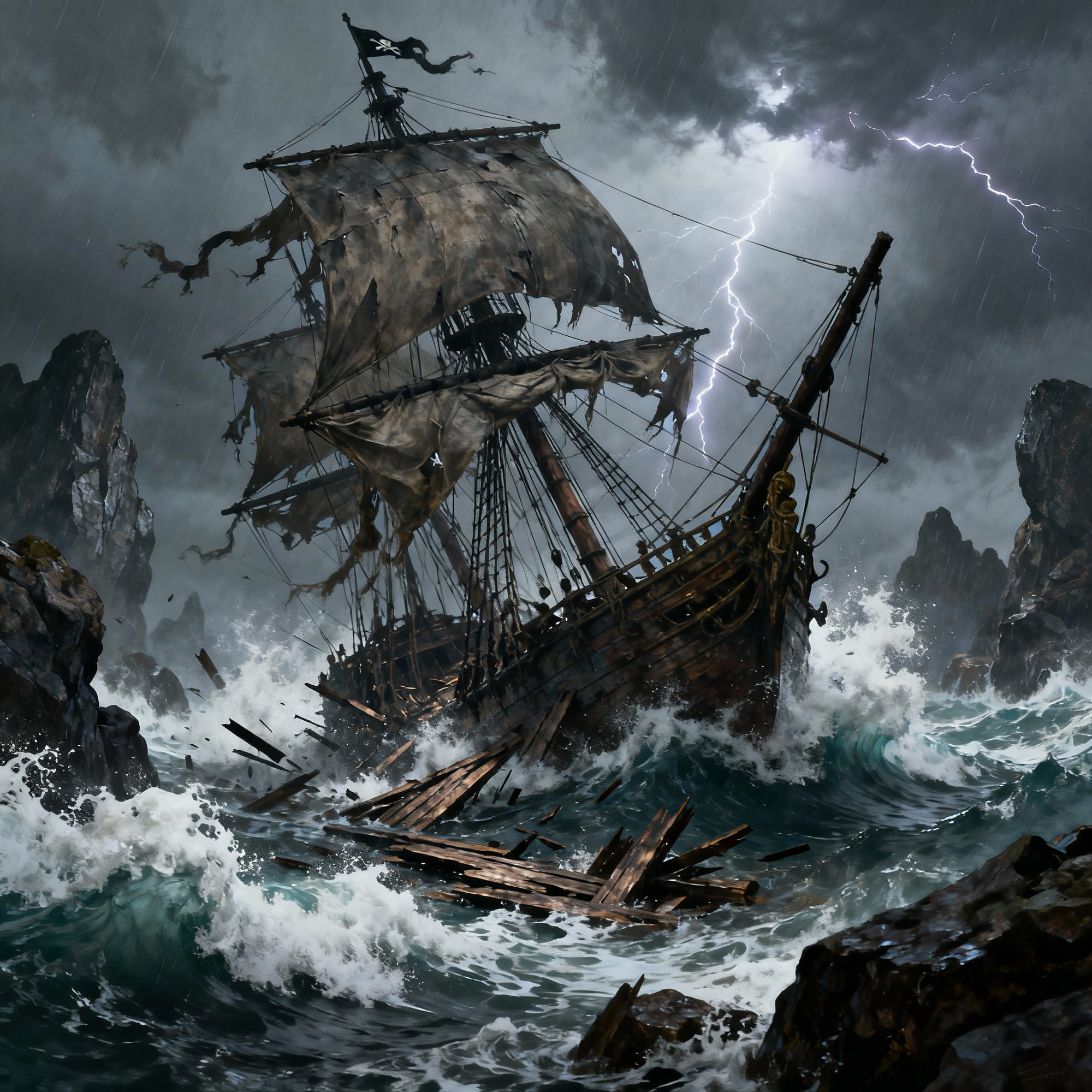 Shipwreck Drawings Gallery - AI Art