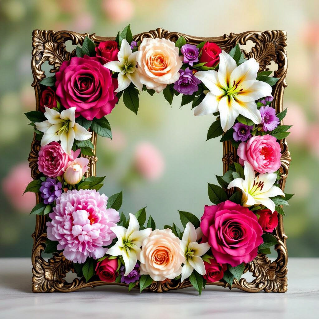 Flower Picture Frames - Create Unique Designs With AI