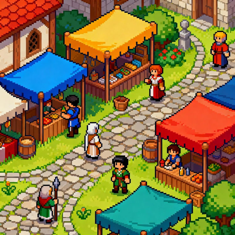 Top Down Pixel Art - Create & Explore Unique Designs