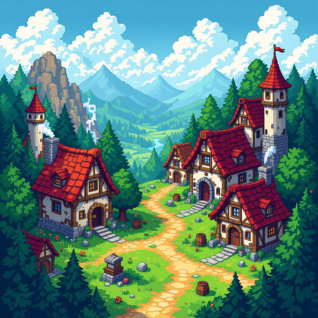 Top Down Pixel Art - Create & Explore Unique Designs