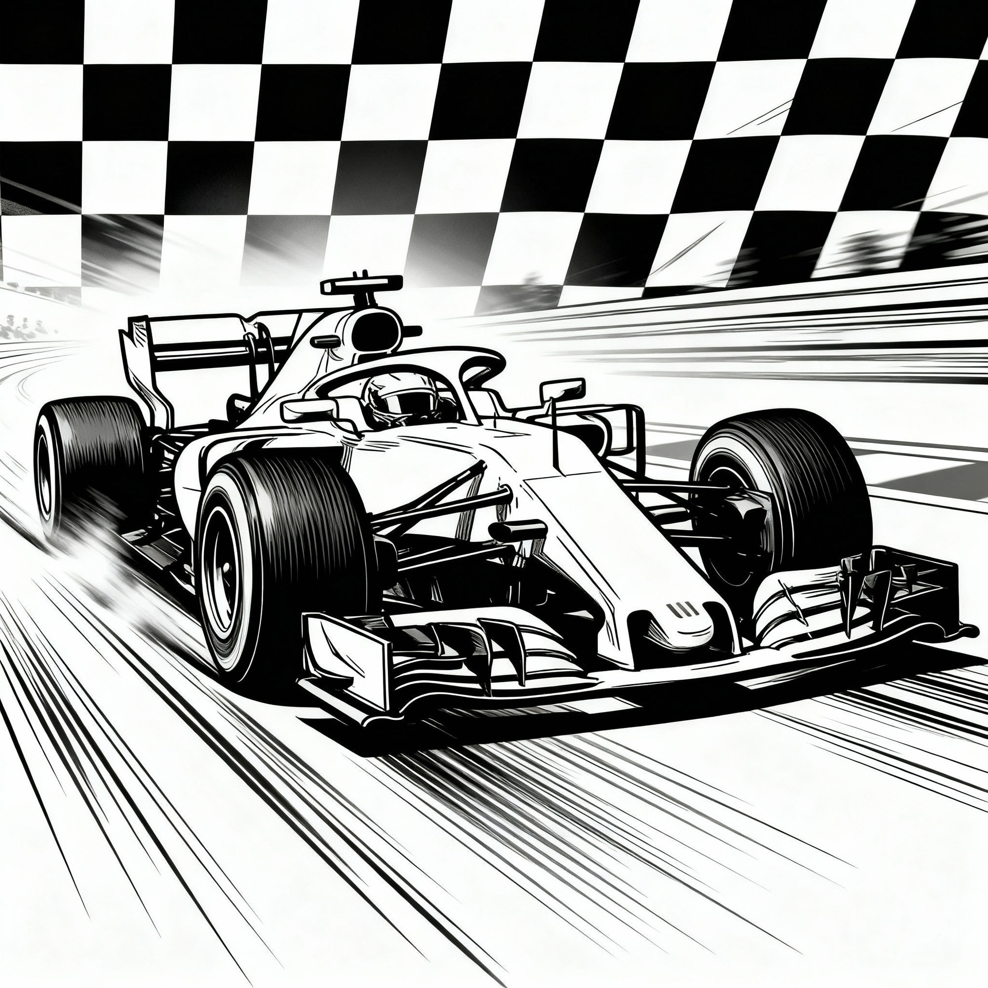 F1 Drawing - Create Your Own Racing Art
