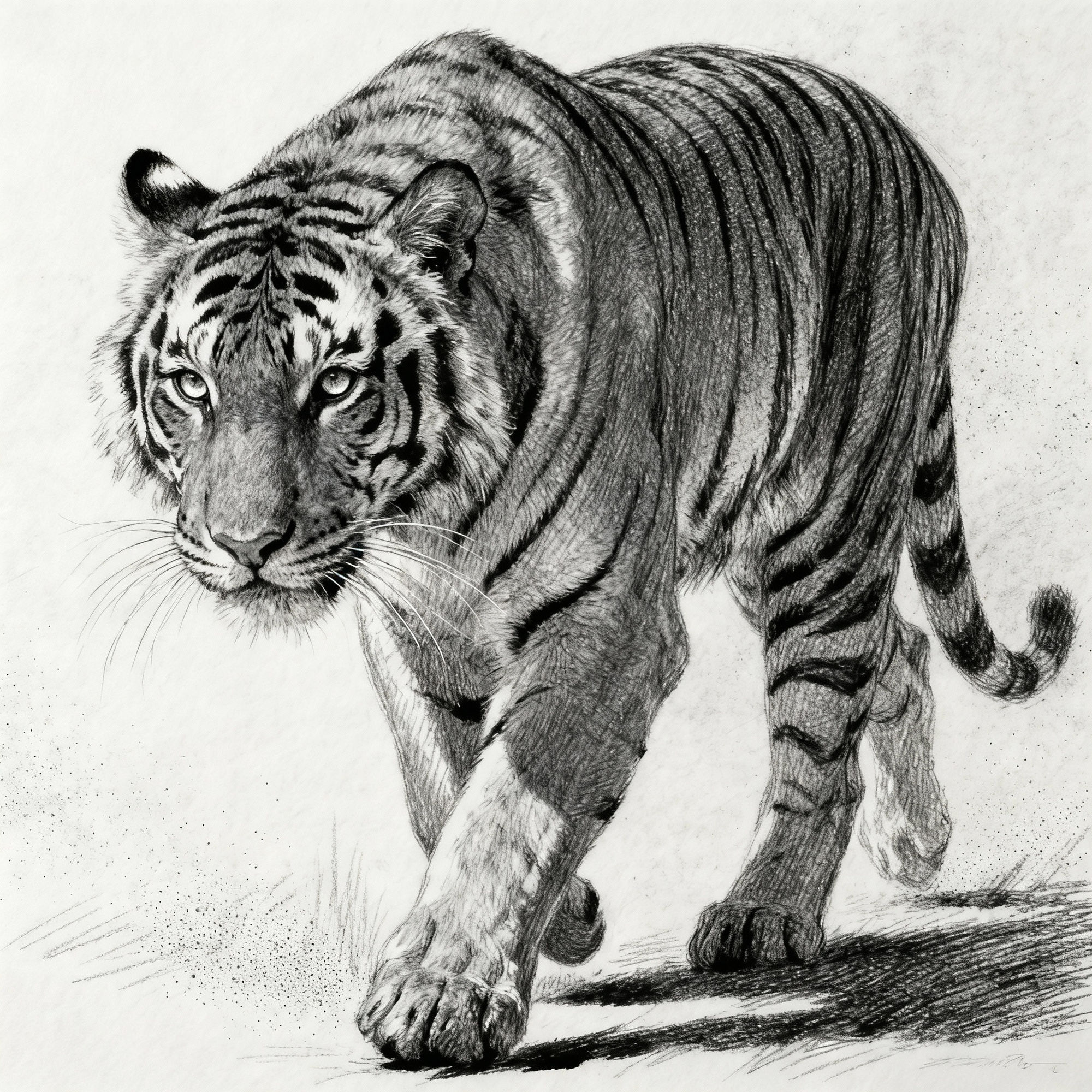 A Drawing Of A Tiger - AI Art Gallery | Nightcafe