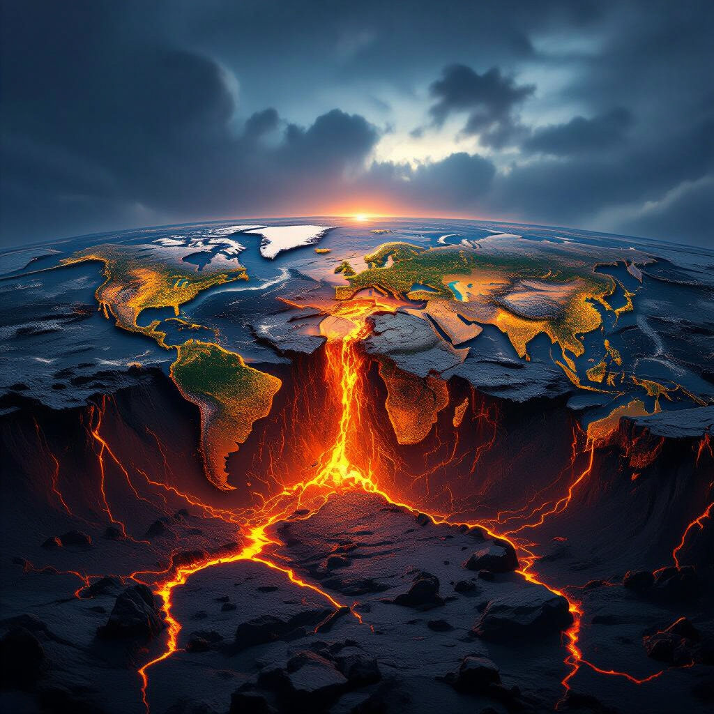 Tectonic Plates Art Gallery - AI Generated Visuals