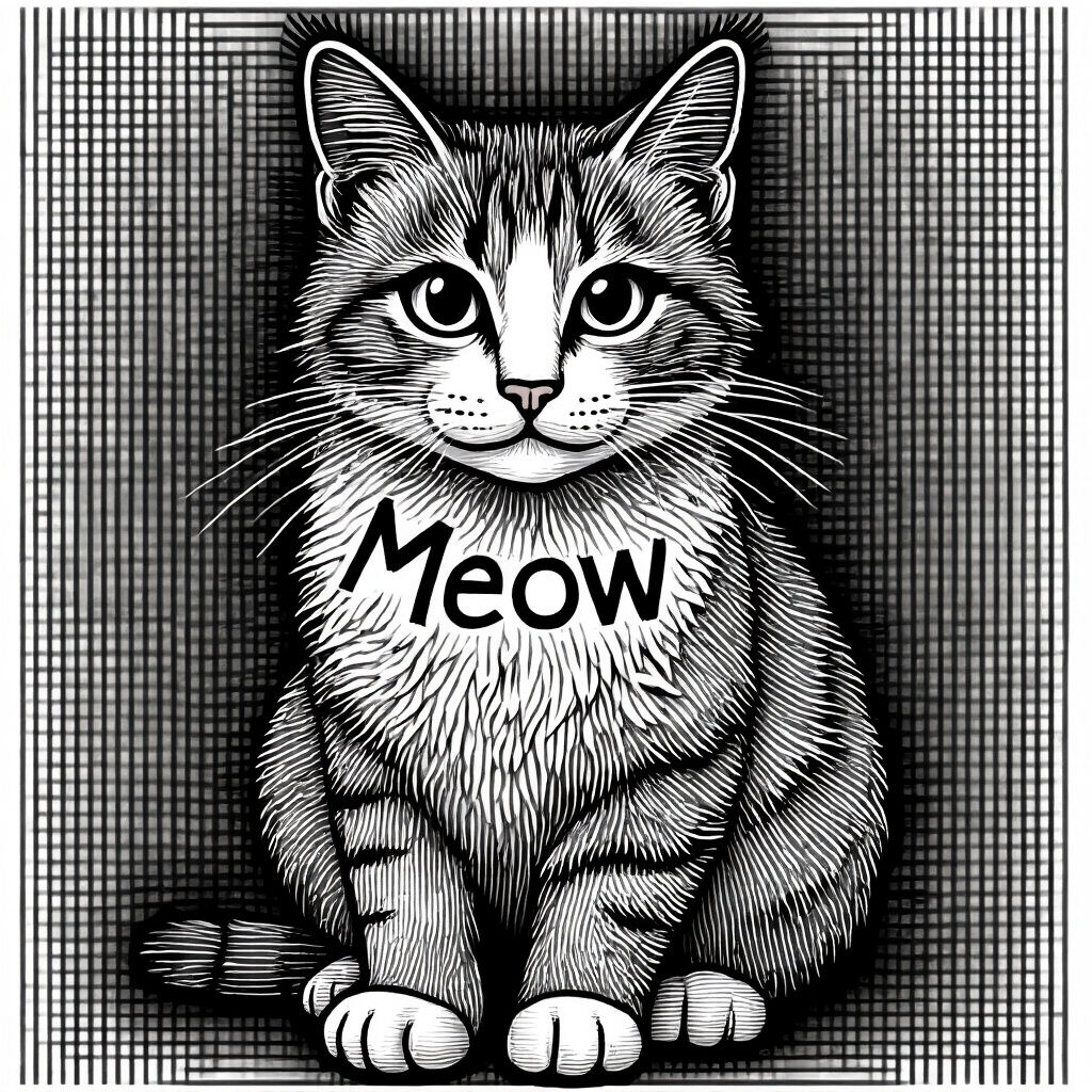 Cat Text Art - AI Generated Designs