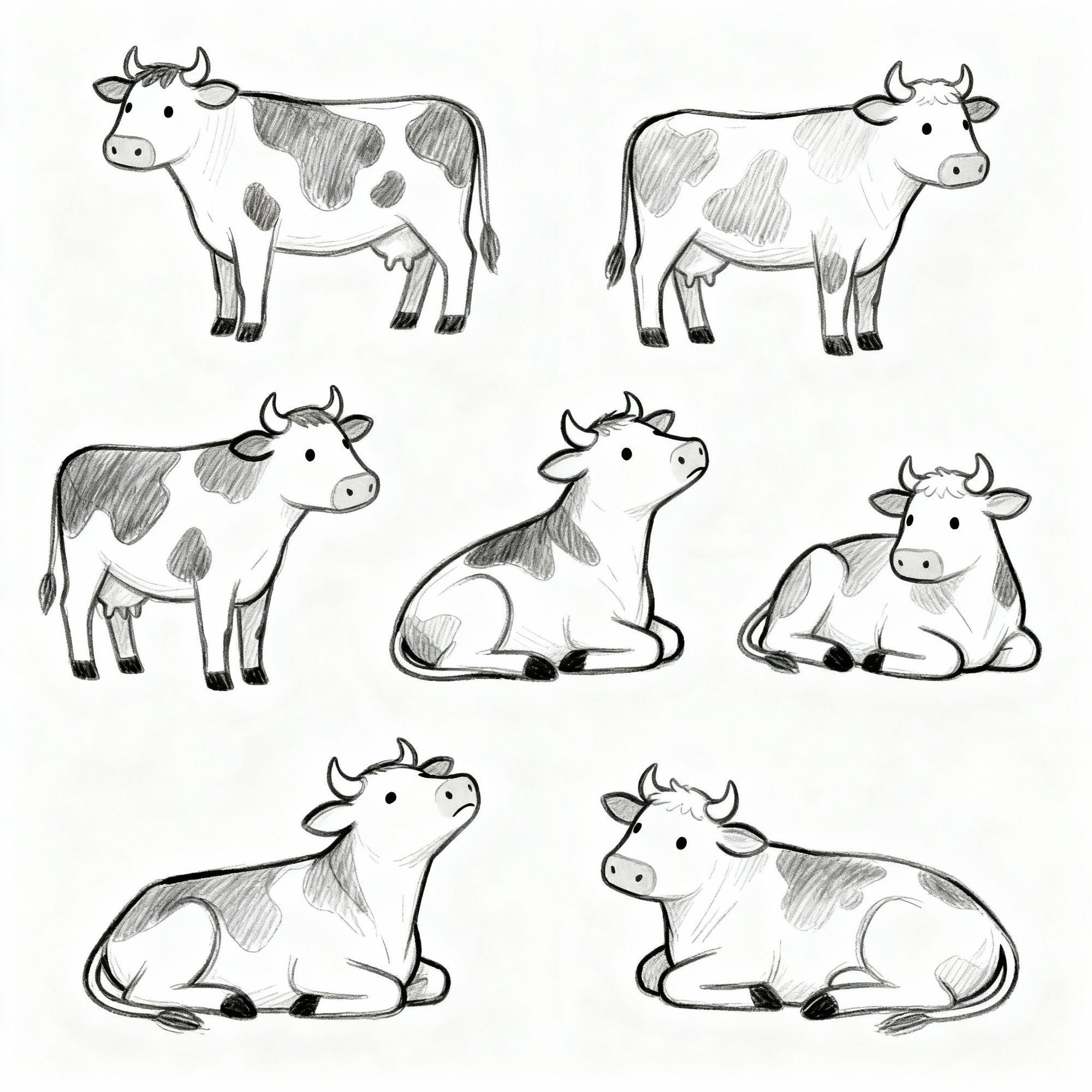 Easy Cow Drawings - AI Art Generator