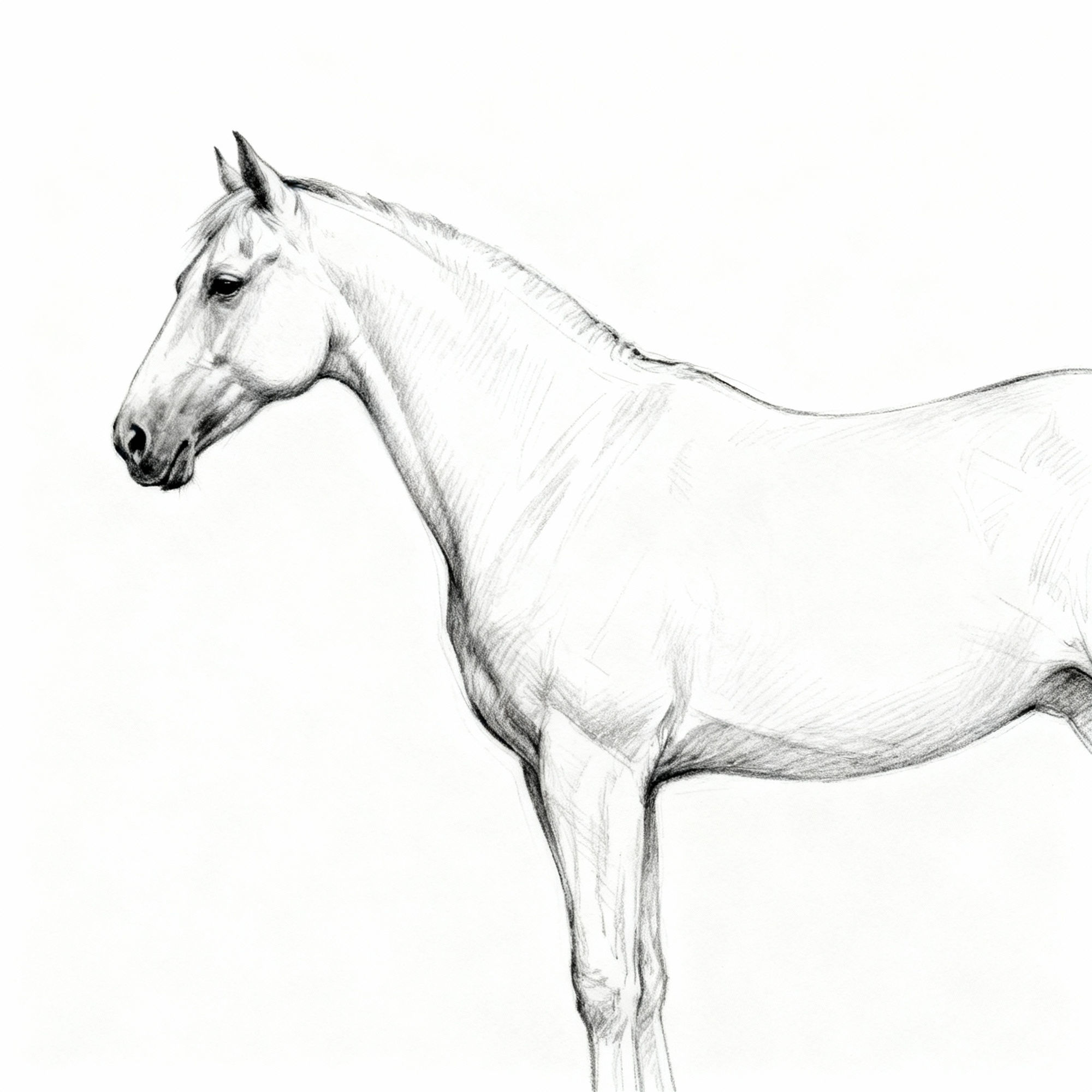 Horse Sketch Easy - AI Generated Art