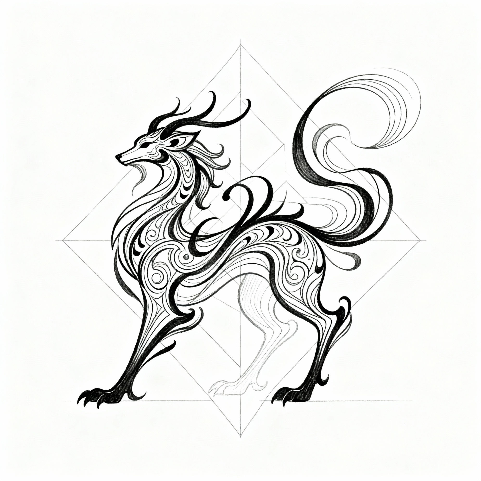 Outlines Of Drawings - Create And Explore AI Art