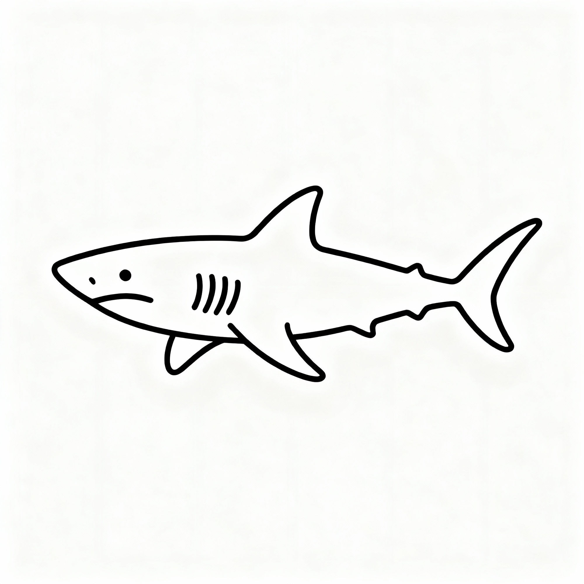 Simple Shark Drawings - Easy AI Art