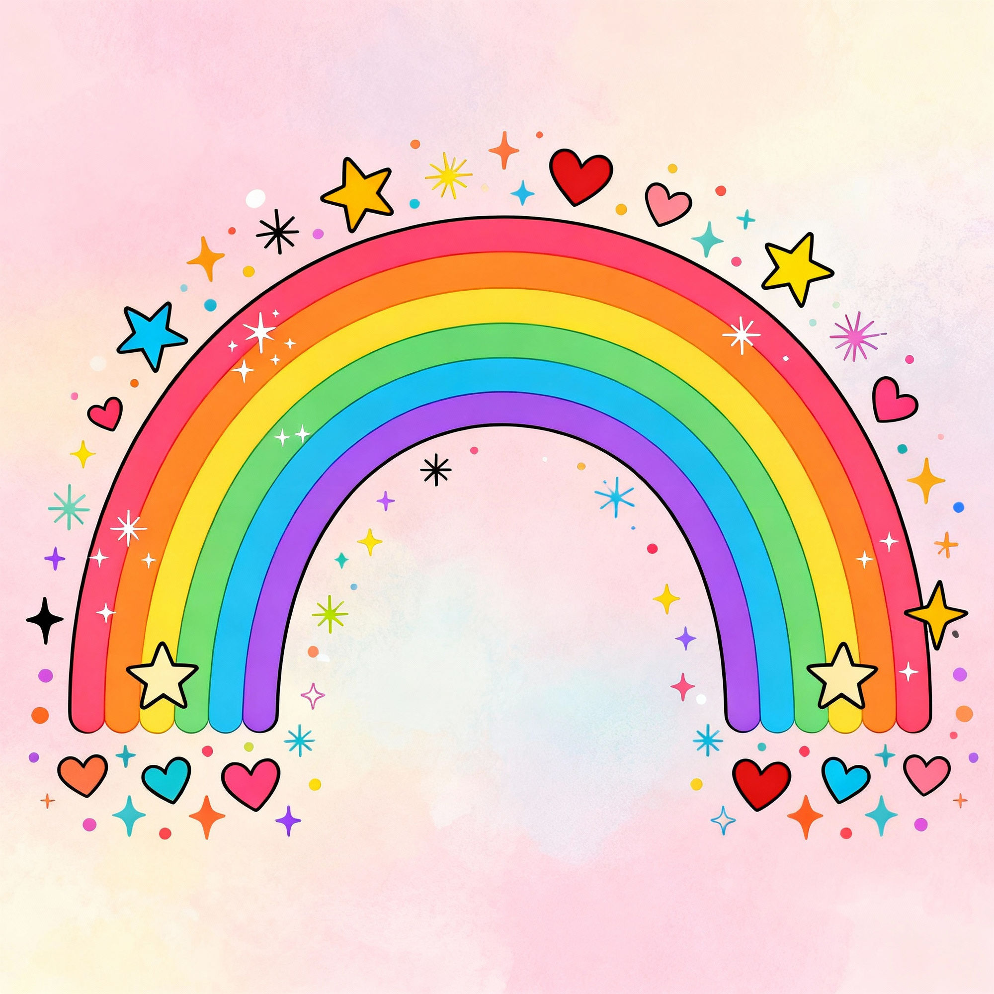 Rainbow Clip Art - Create Your Own Vibrant Designs