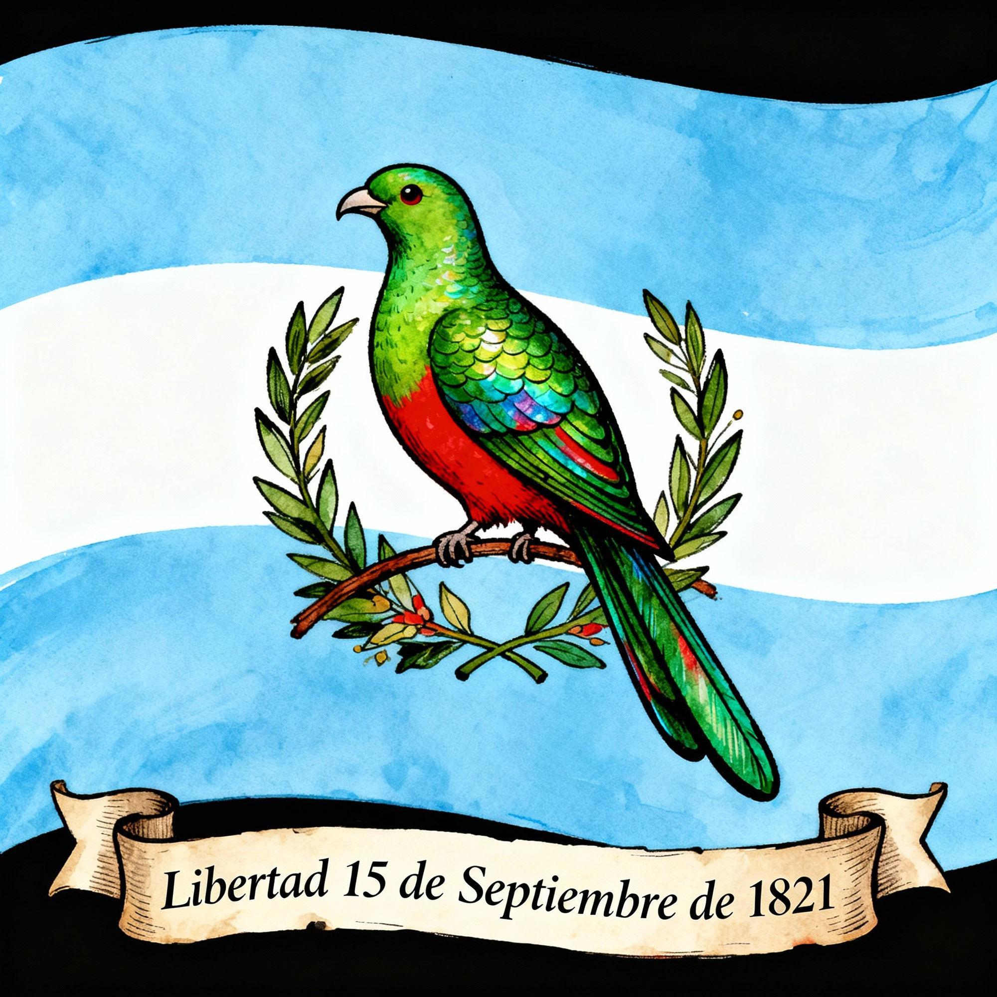 Guatemala Flag Drawings - AI Generated Art