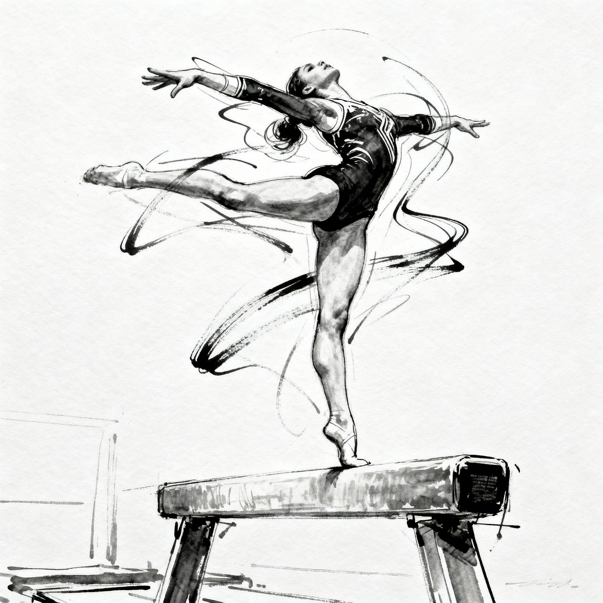 Gymnast Drawings - Create Your Own AI Art