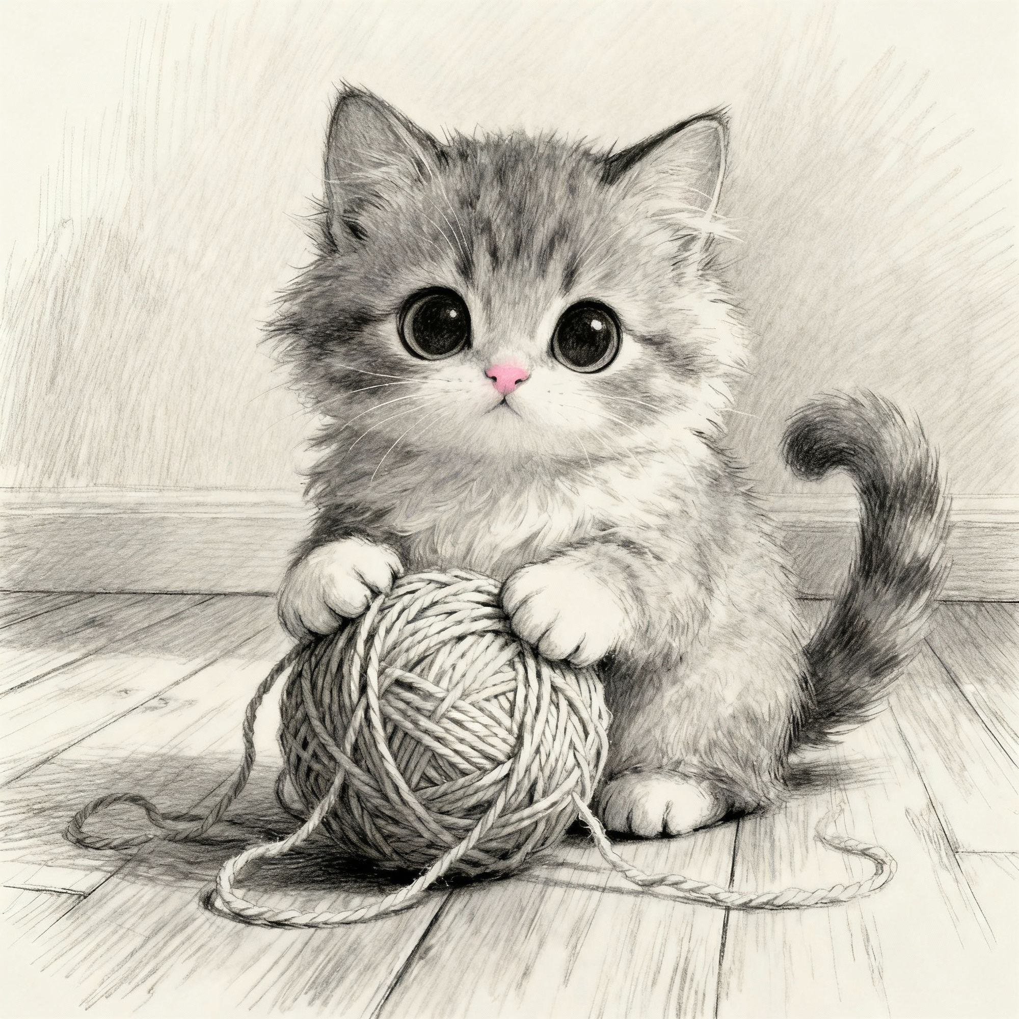 Kitty Drawings - Cute AI Art Generator | Nightcafe