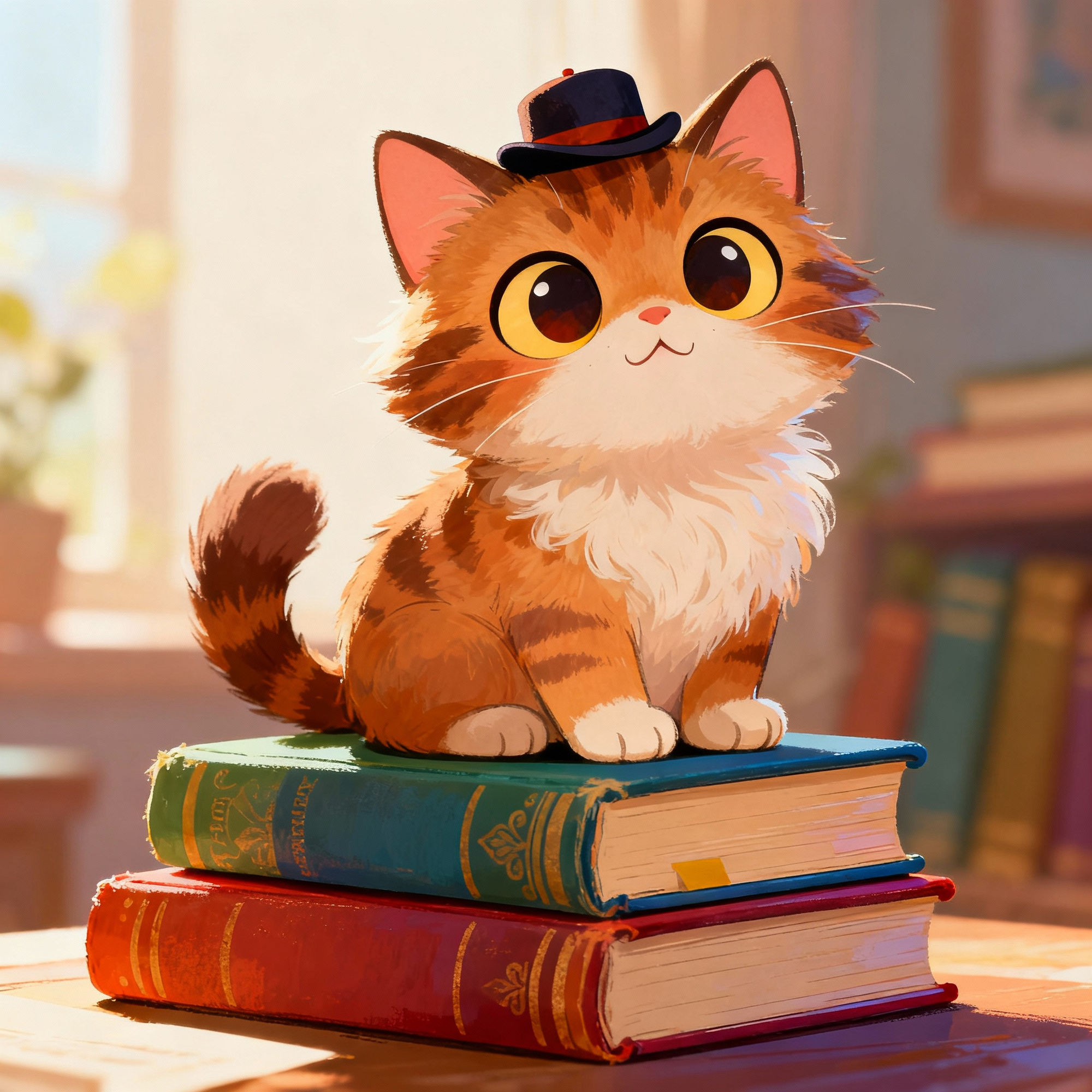 Cute Cat Pictures Cartoon - AI Generated Art