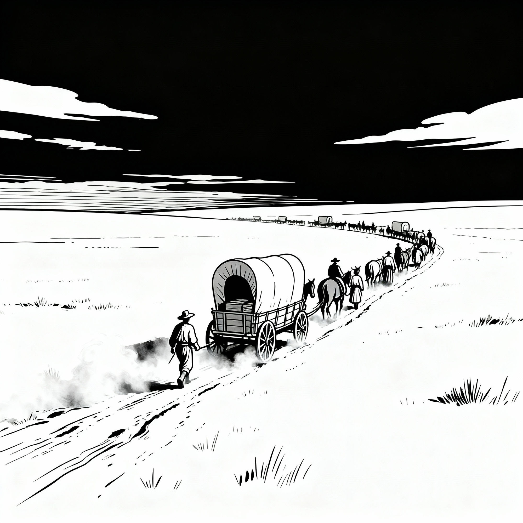 Westward Expansion Drawings - Easy AI Art Generator