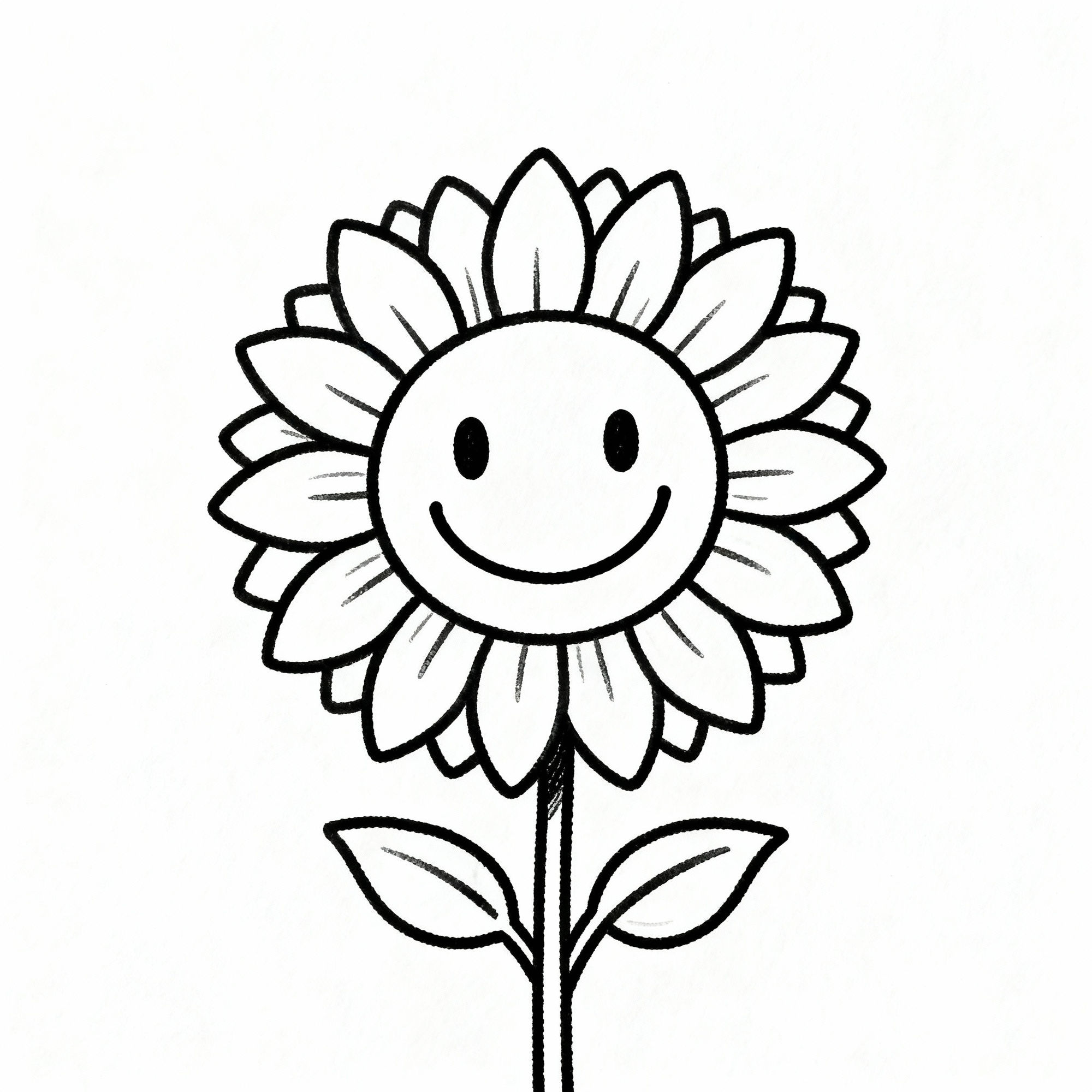 Easy Sunflower Drawings - Create Your Own AI Art
