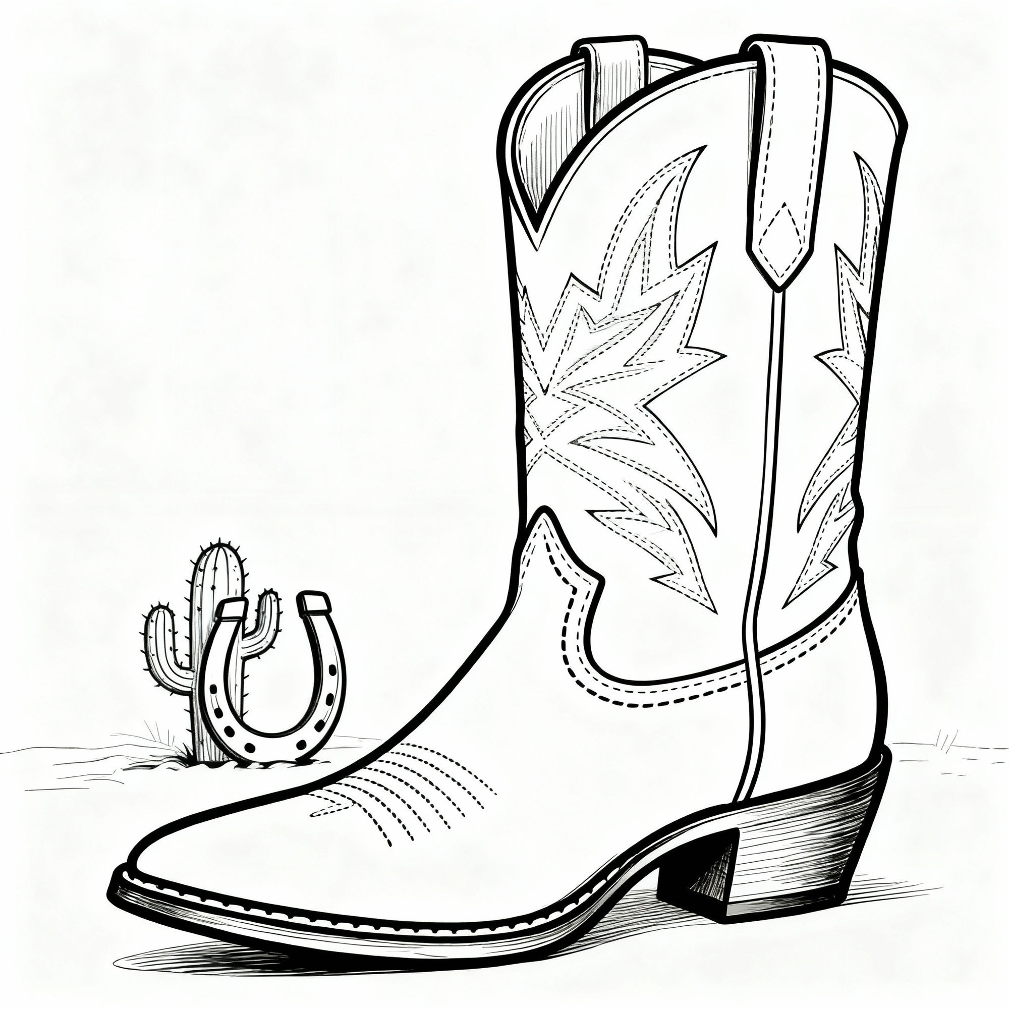 Cowboy Boots Drawing Easy - Create Your Own AI Art