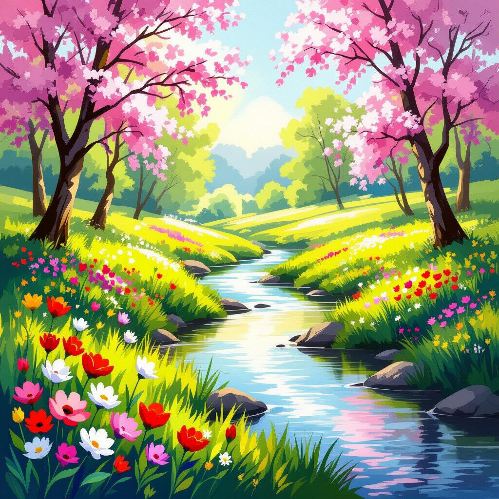 Spring Wall Art - Create Vibrant Spring Artwork Online