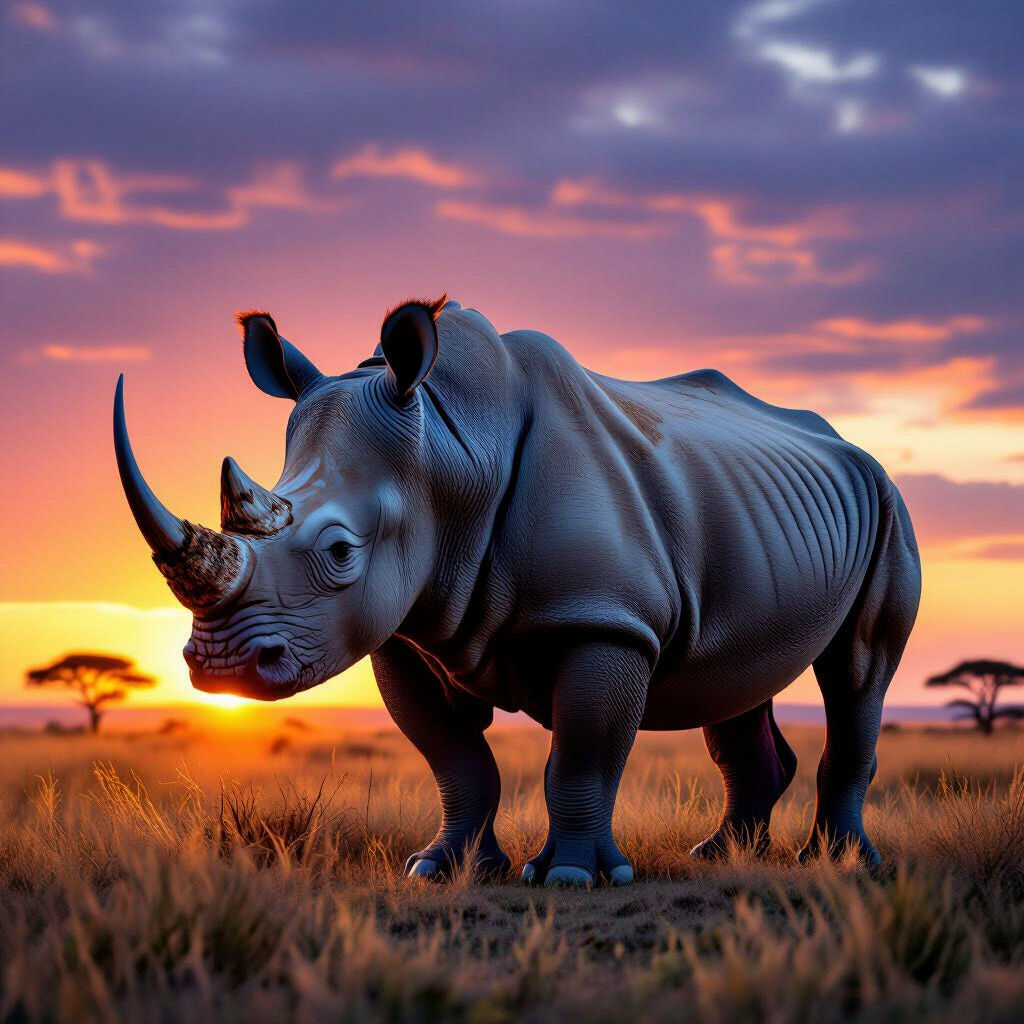 AI-generated Rhino Pictures | Create Your Own Rhino Art