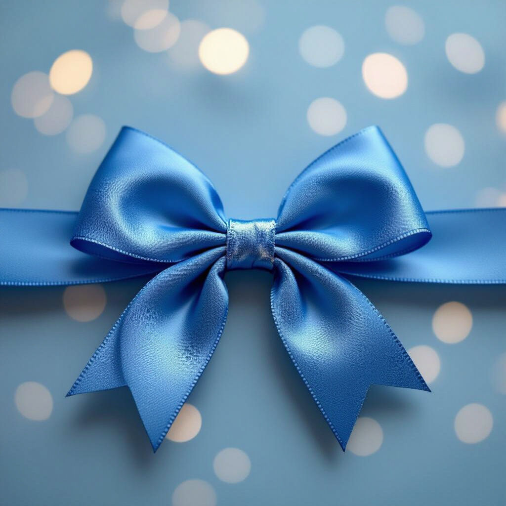 Blue Bow Wallpaper For Laptops - AI Generated