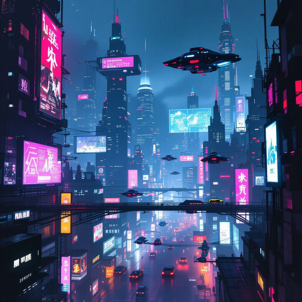 Cyberpunk City Wallpapers - AI Generated Art