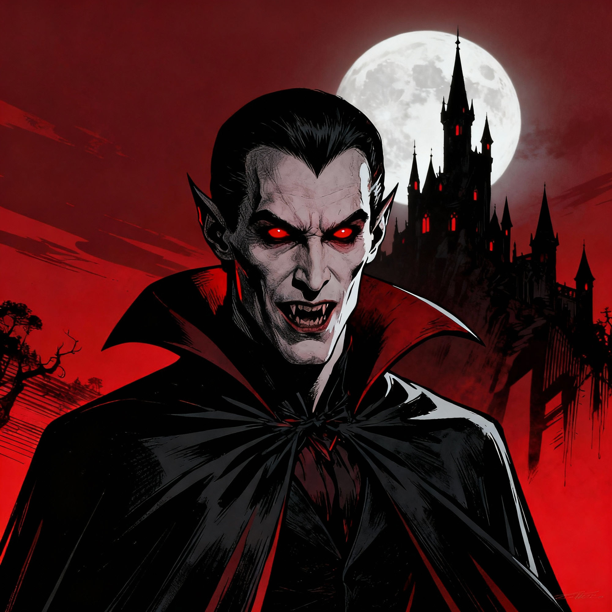 Dracula Drawing - Create Your Own Vampire Art