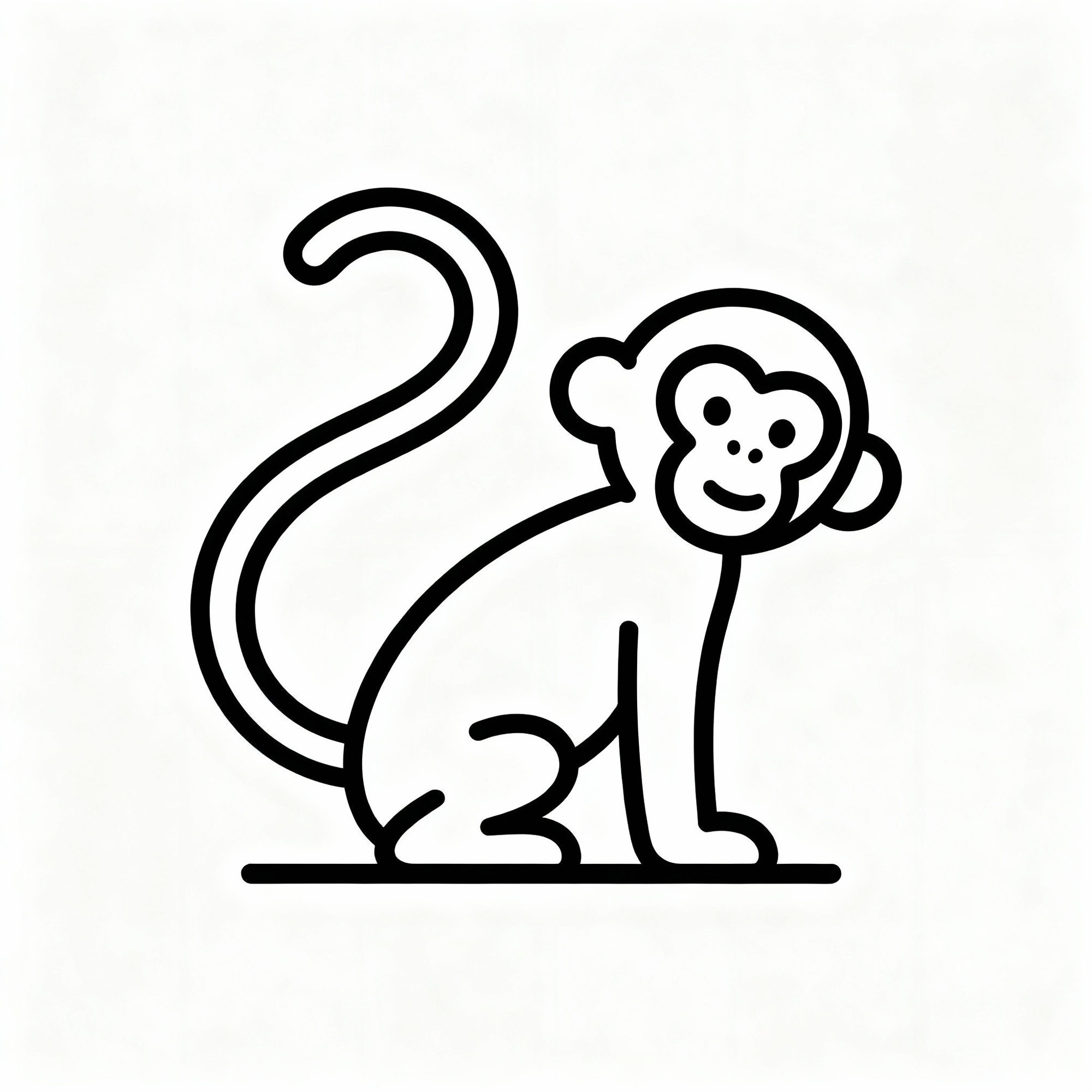 Monkey Outline Drawings - AI Generated Art