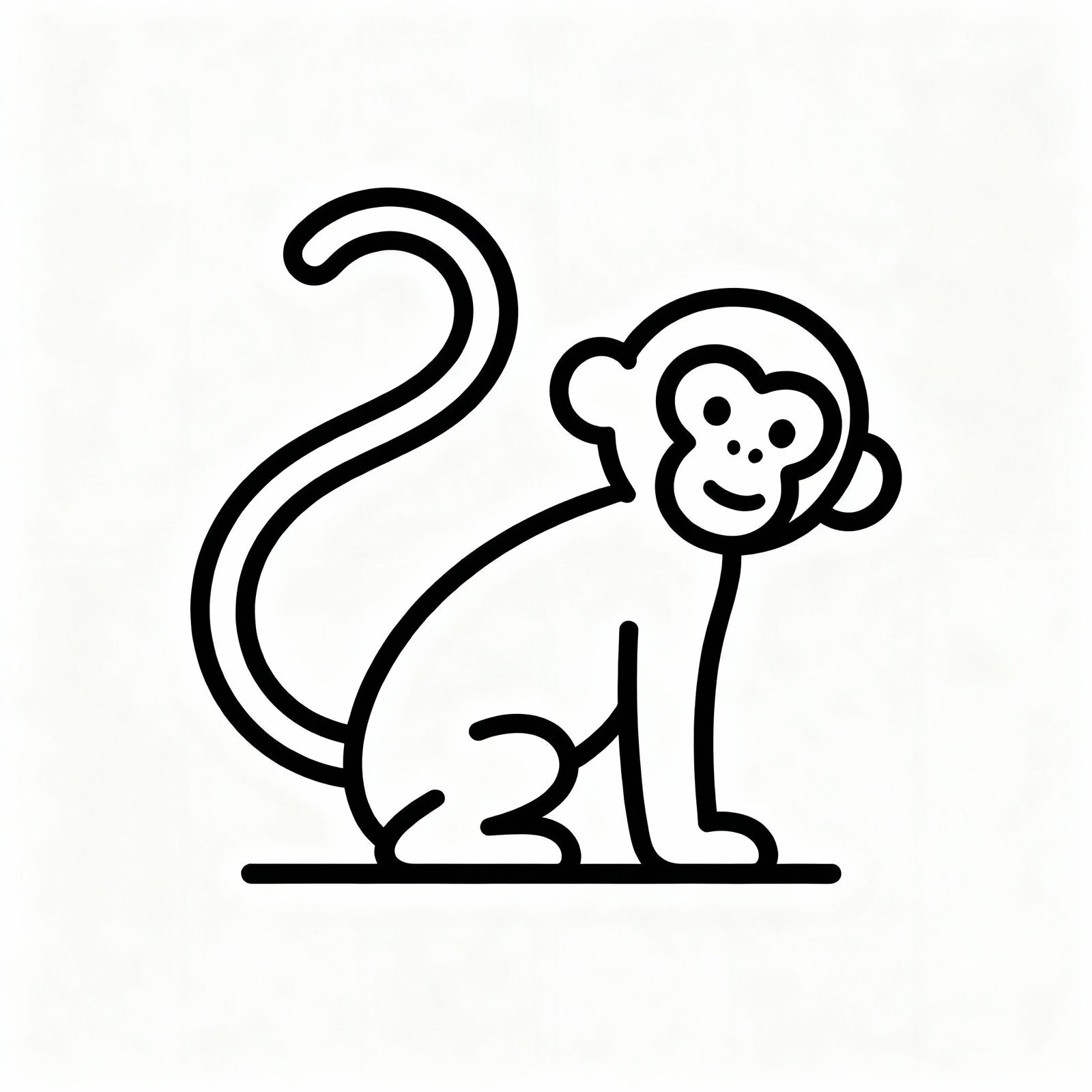 Monkey Outline Drawings - AI Generated Art