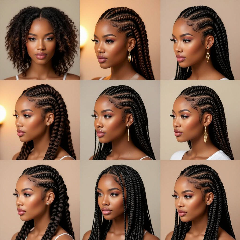 Black Braids Hairstyles Pictures - AI Generated Styles