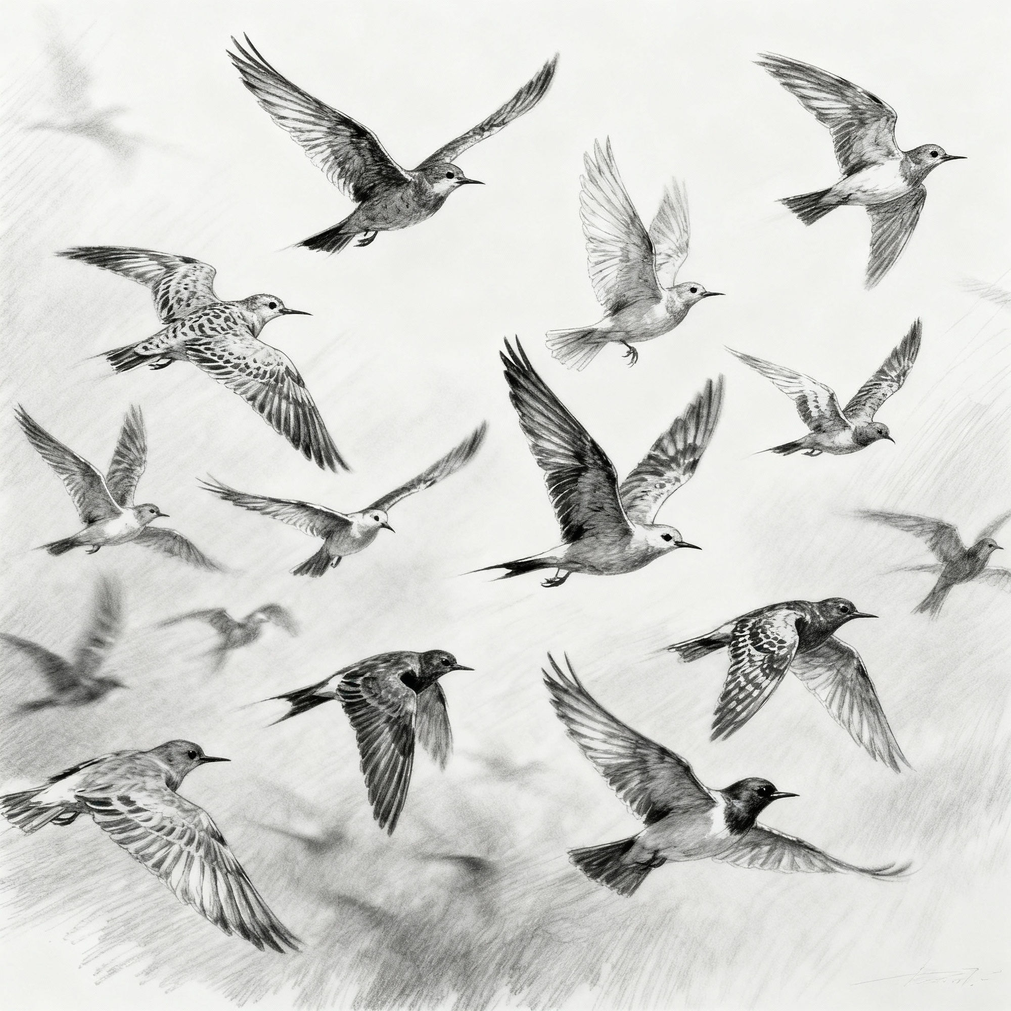 Birds Flying Drawings - Create Stunning AI Art
