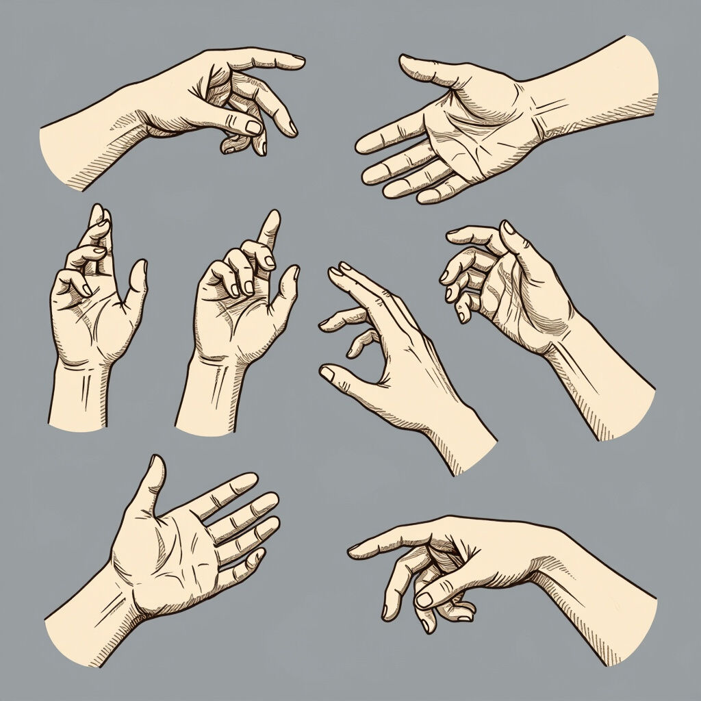 Hands Reference Drawing - Get AI Art Inspiration