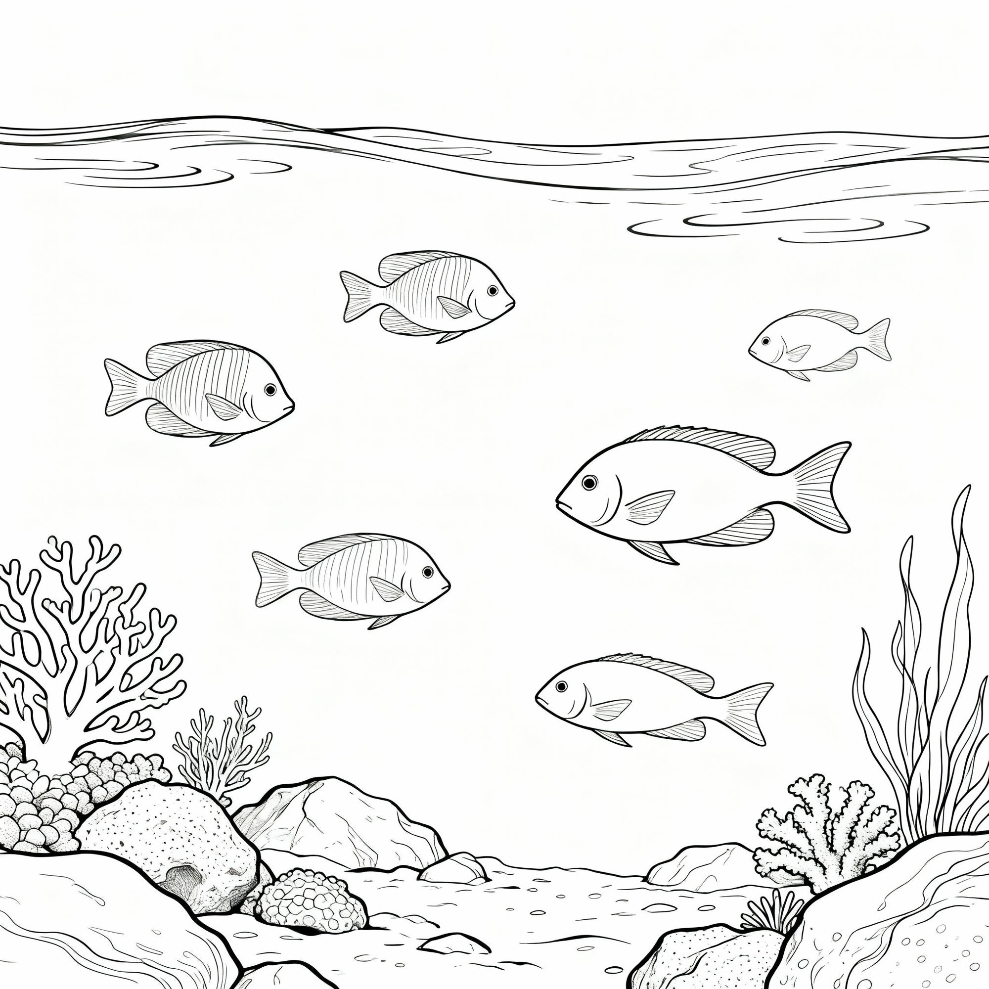 Simple Fish Drawings - Easy AI Art